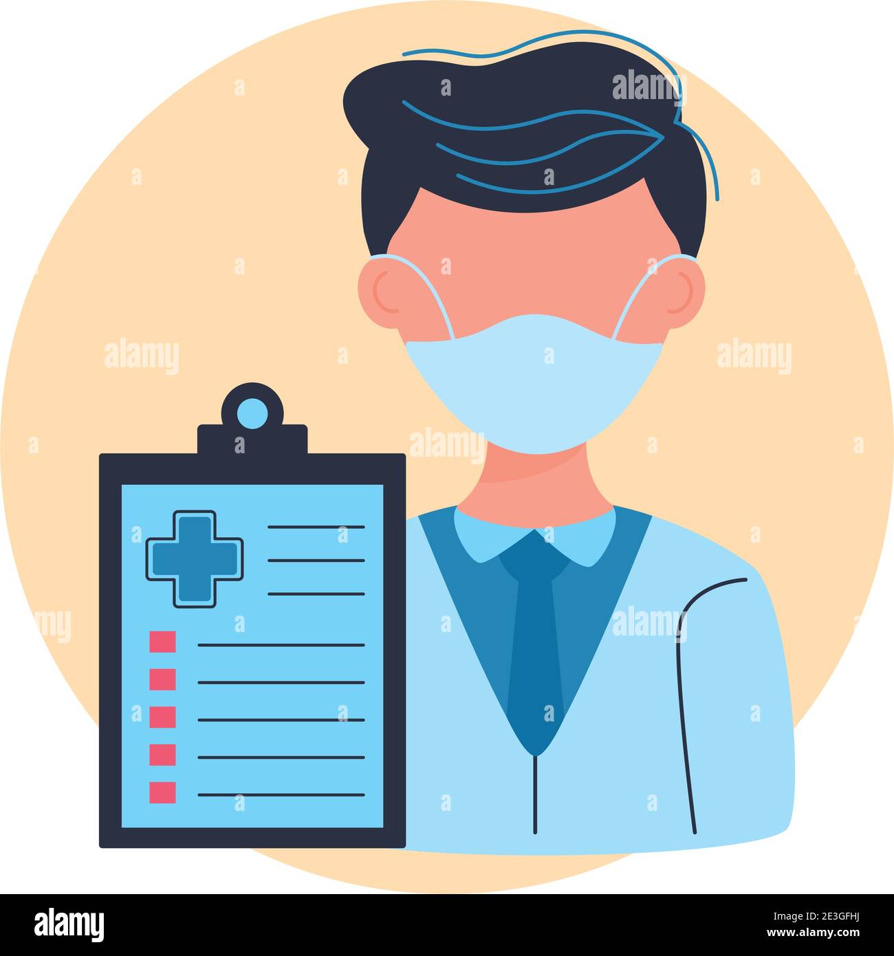 Doctor paper mask Stock Vector Images - Alamy