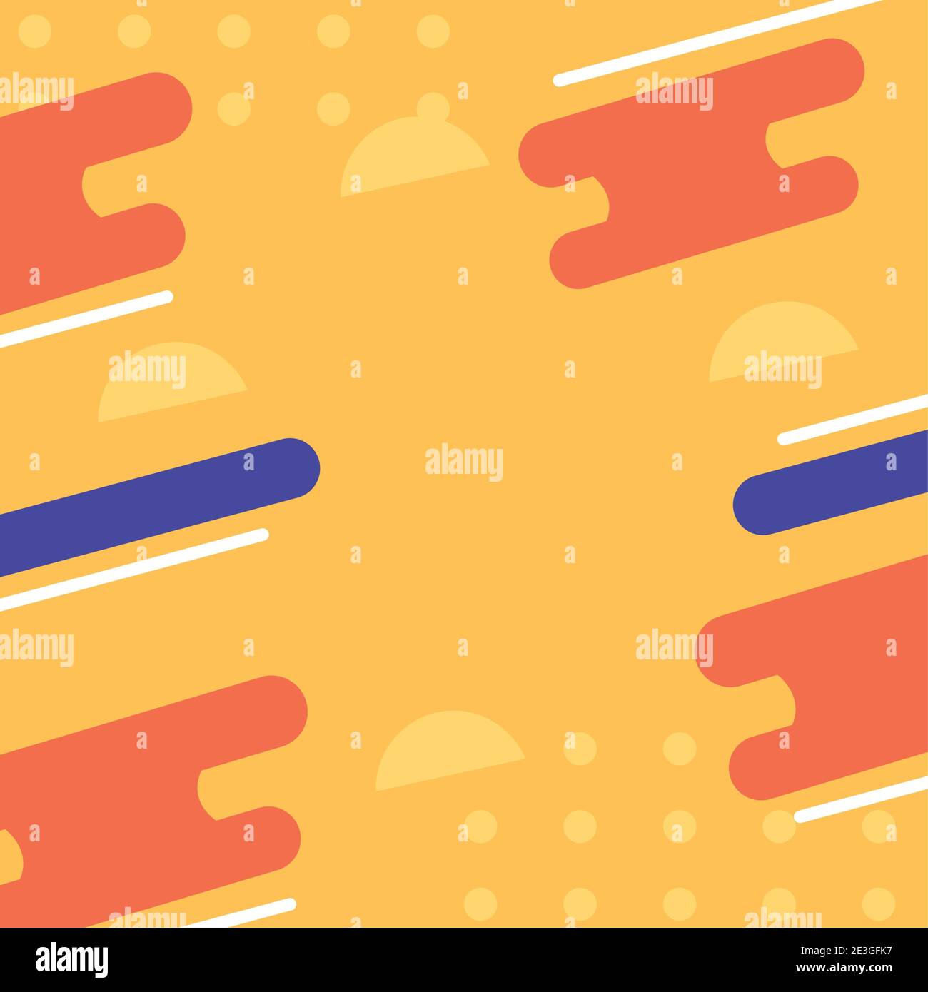 memphis background yellow, orange and purple colors vector illustration ...