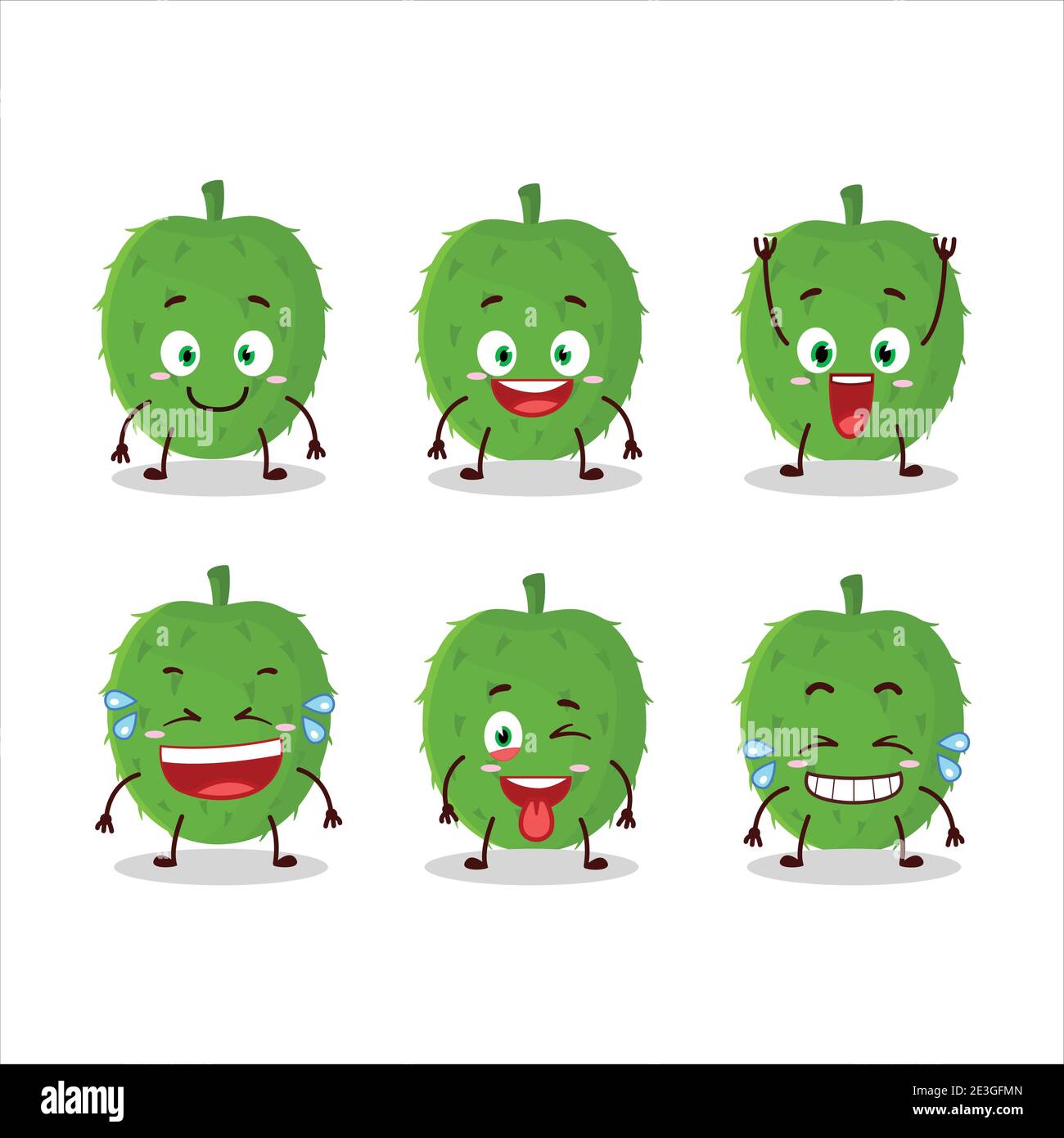 Cartoon character of soursop with smile expression. Vector illustration ...