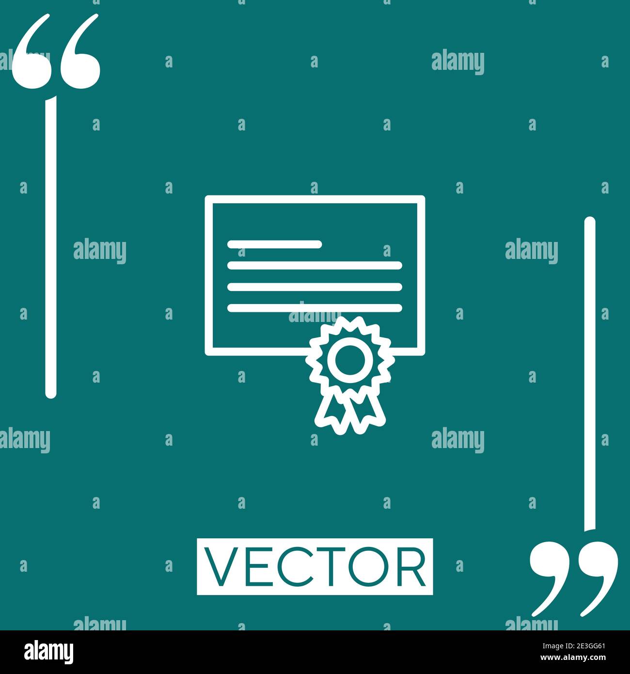 license vector icon Linear icon. Editable stroke line Stock Vector ...