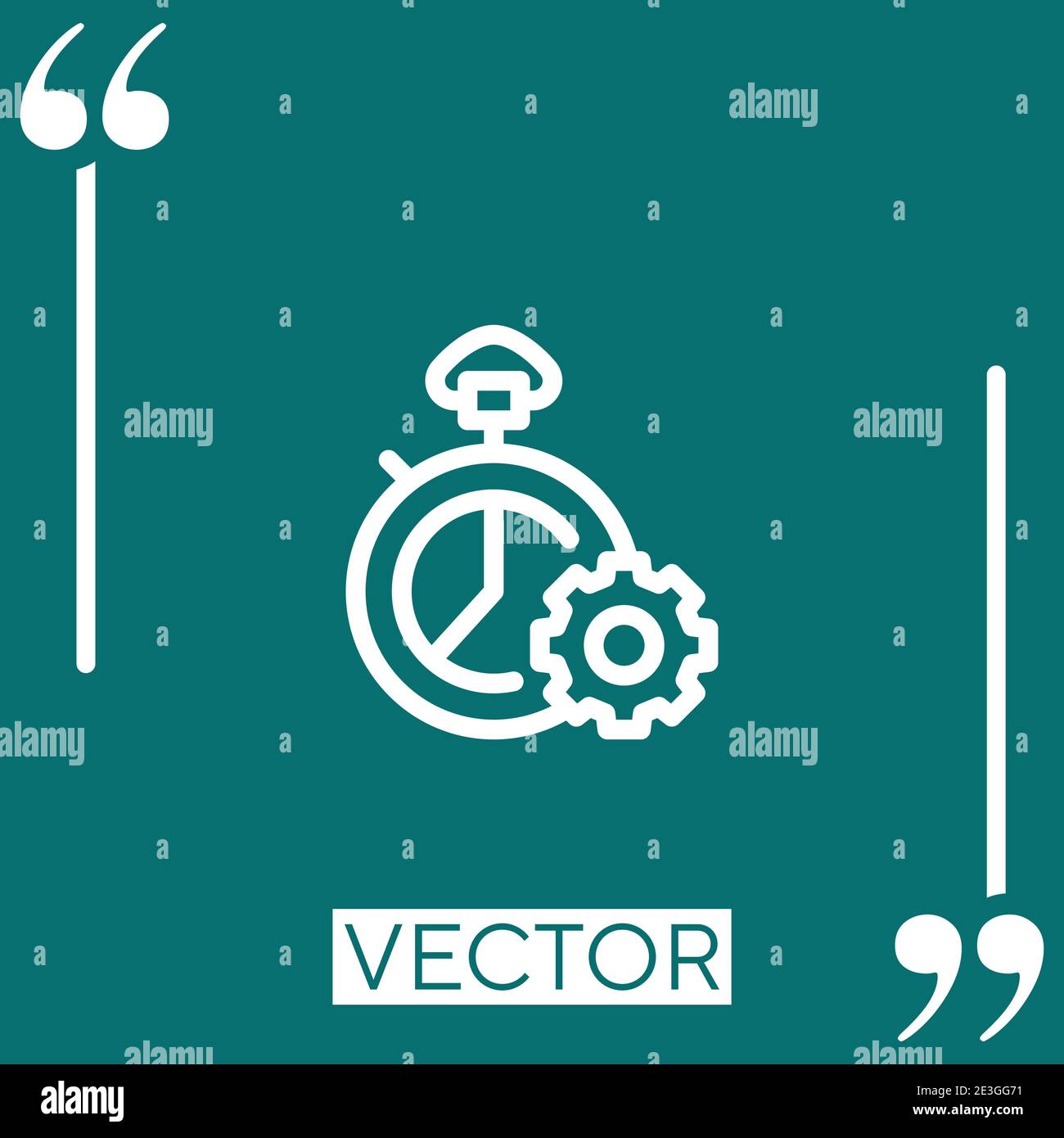 stopwatch vector icon Linear icon. Editable stroke line Stock Vector ...