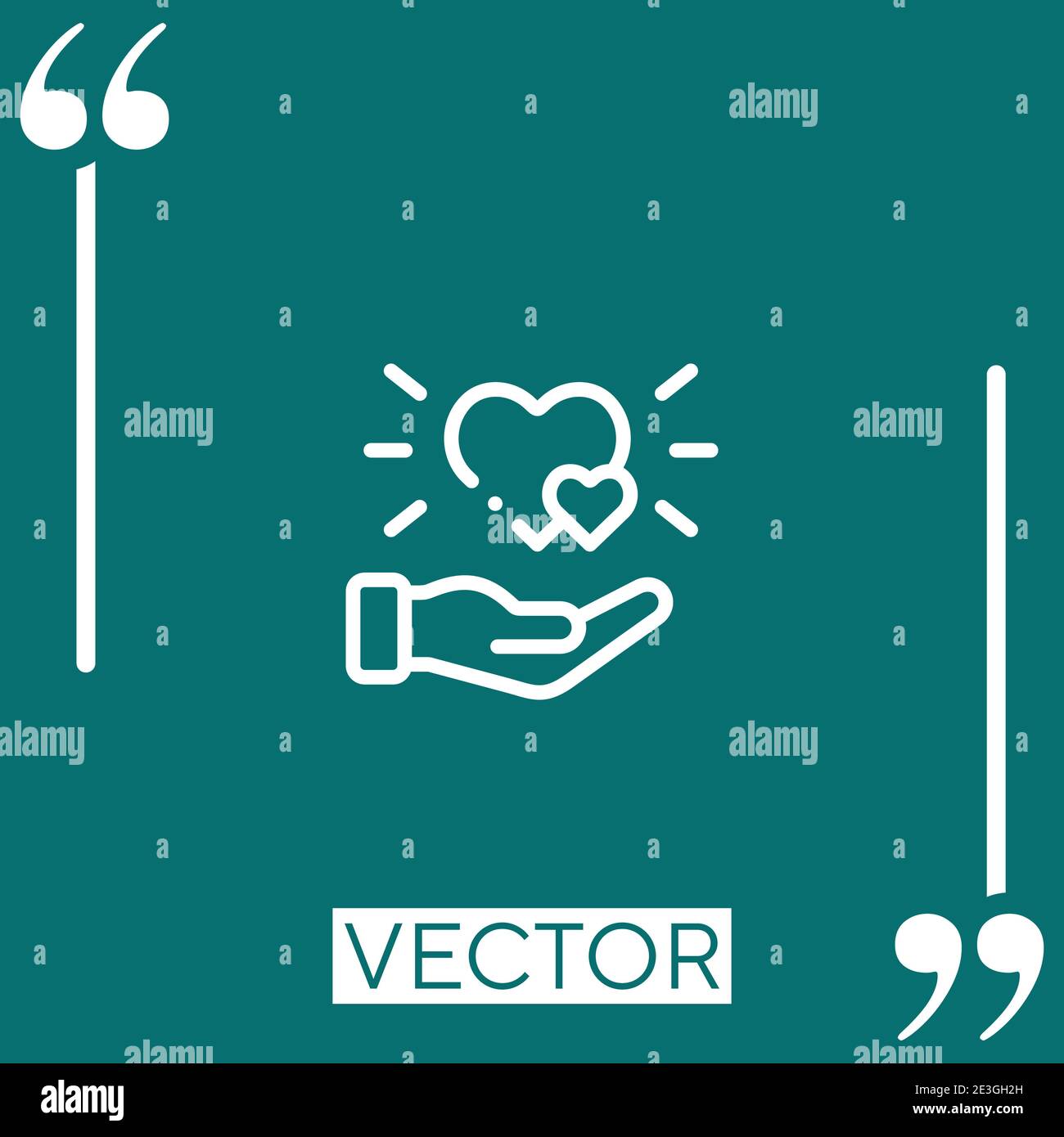 giving vector icon Linear icon. Editable stroked line Stock Vector ...