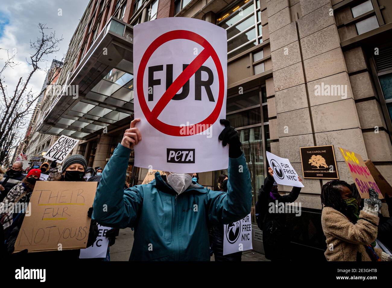 USA. 17th Jan, 2021. Hundreds of Animal Rights activists targeted the ...