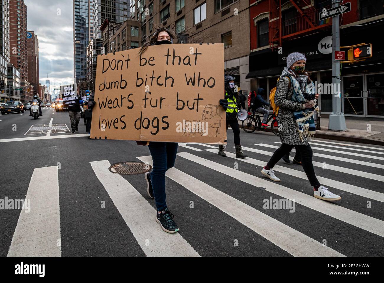USA. 17th Jan, 2021. Hundreds of Animal Rights activists targeted the ...