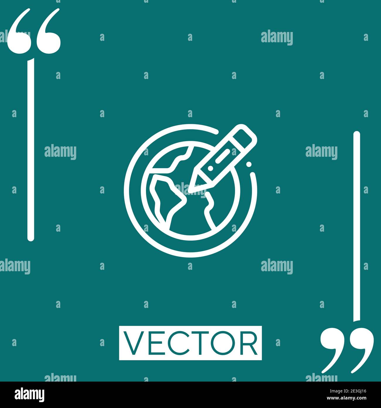 planet earth vector icon Linear icon. Editable stroked line Stock ...