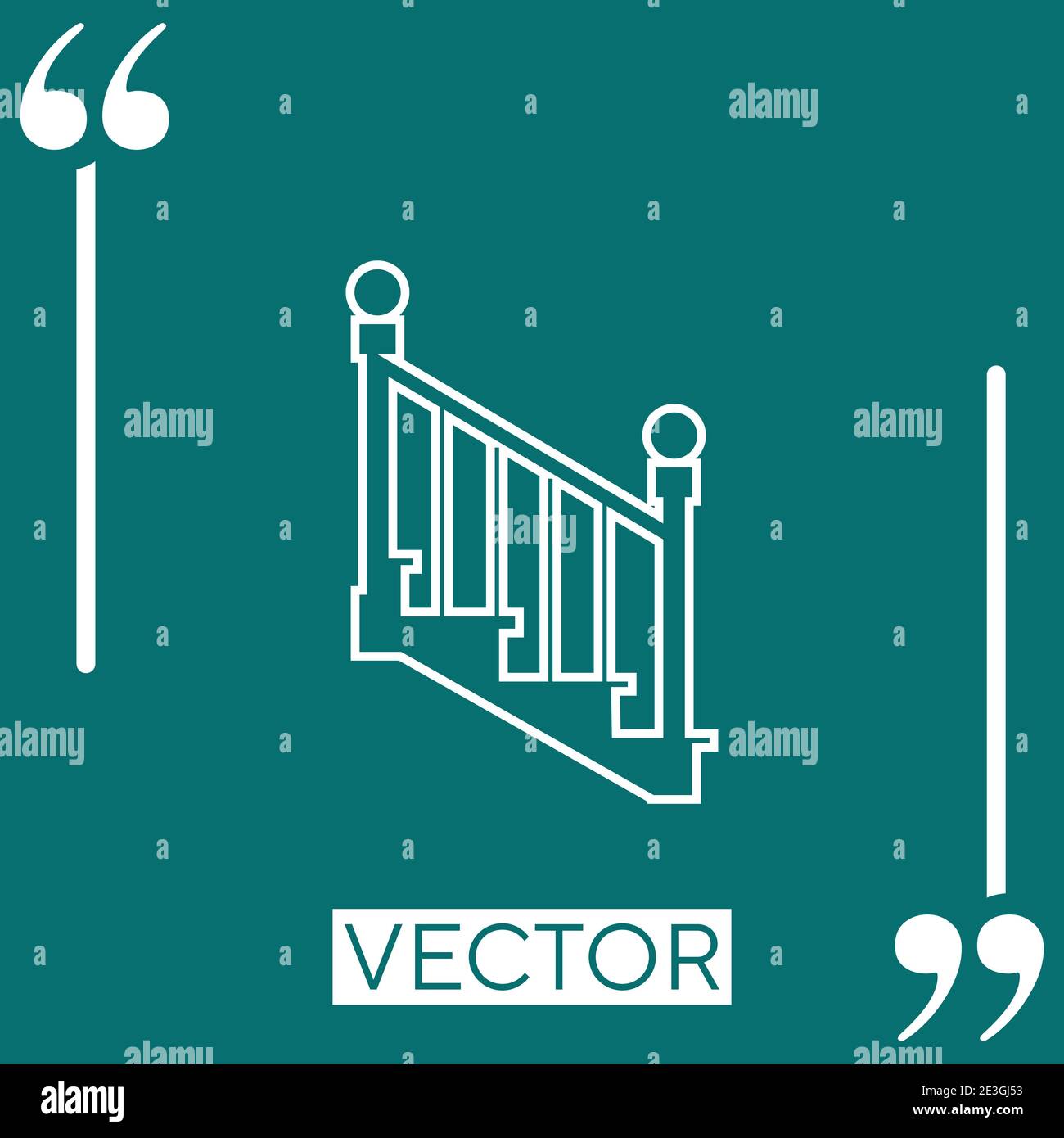 stairs side view vector icon Linear icon. Editable stroke line Stock ...