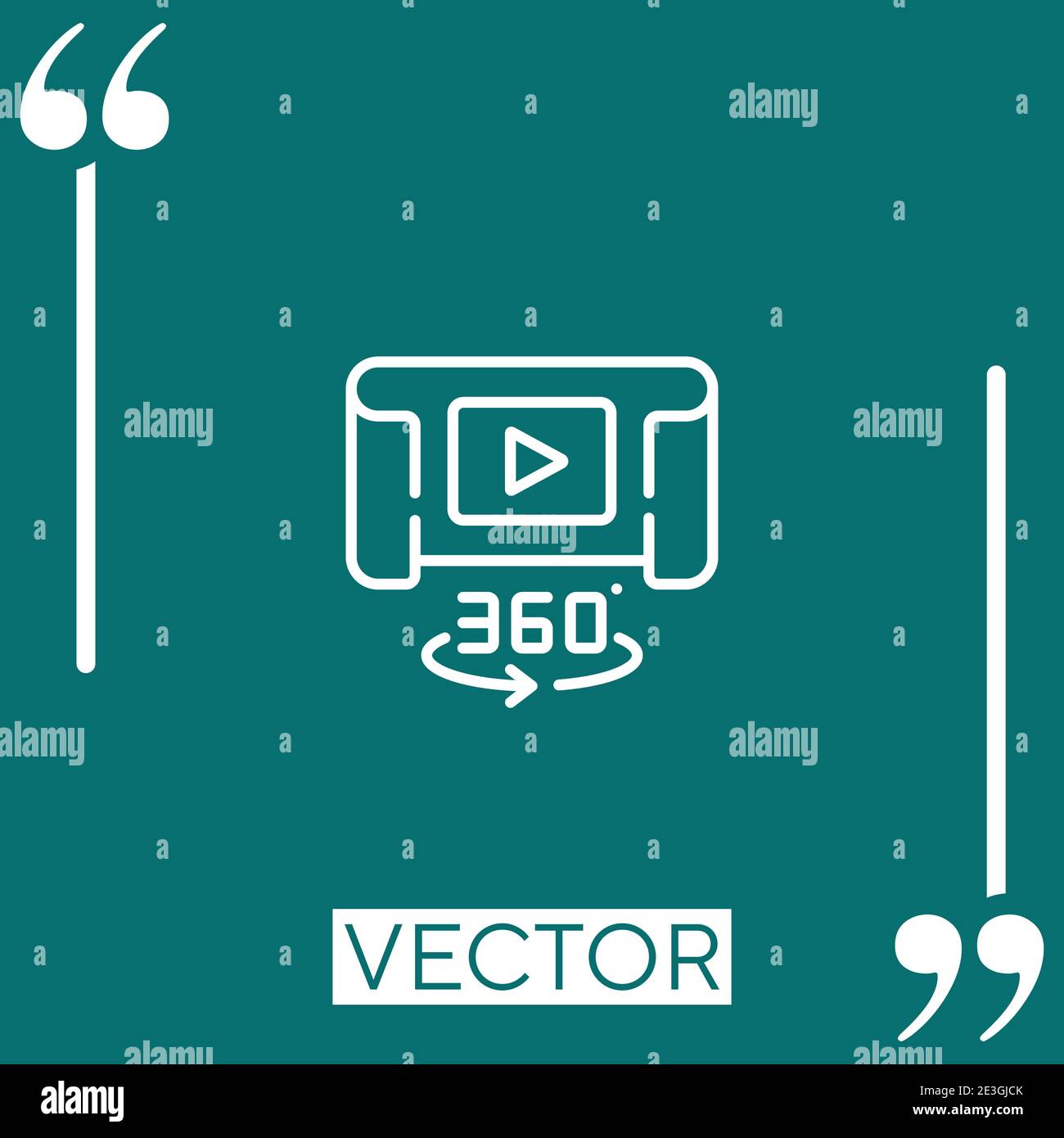 virtual vector icon Linear icon. Editable stroke line Stock Vector ...