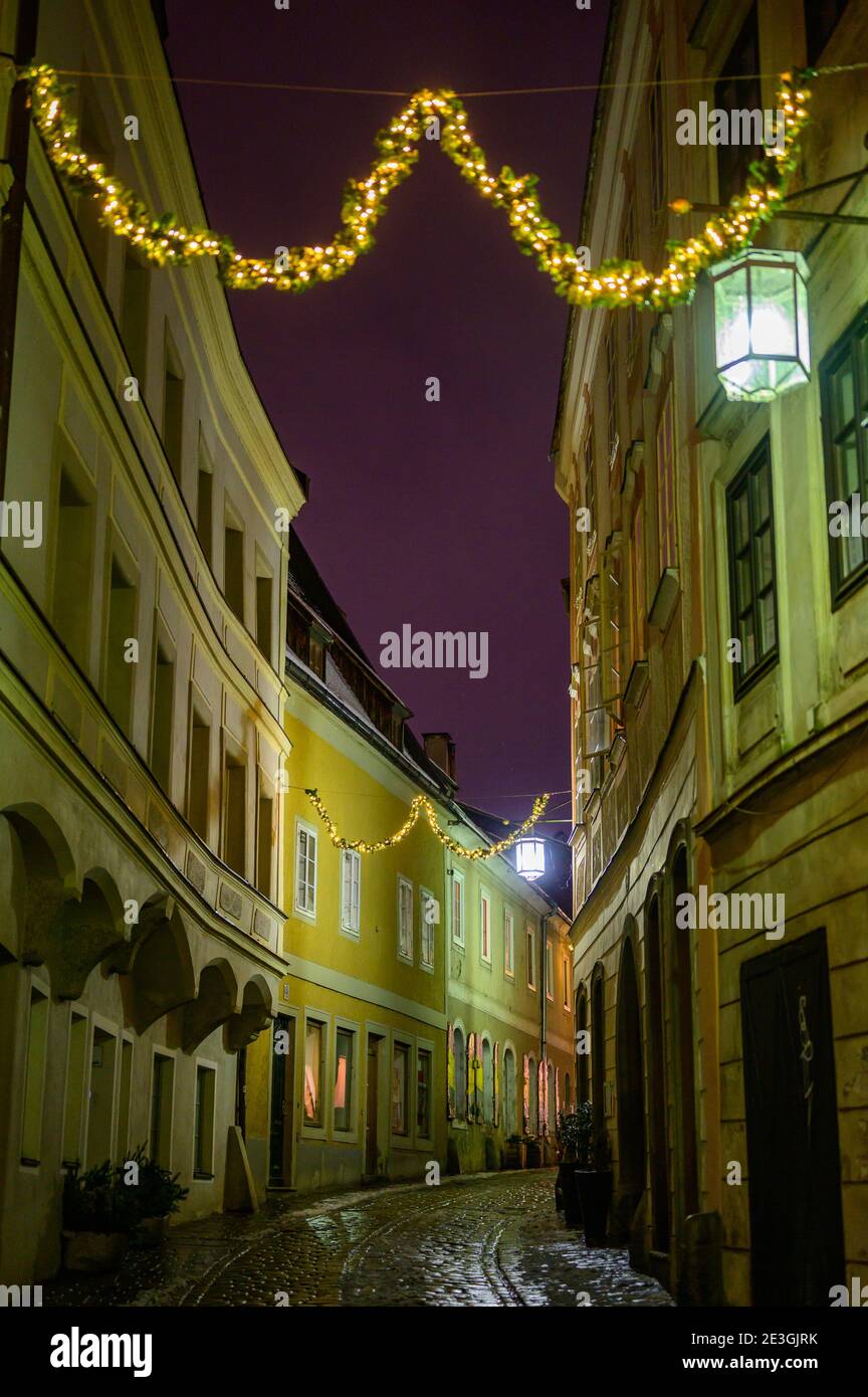street in the old town of steyr, upper austria Stock Photo - Alamy