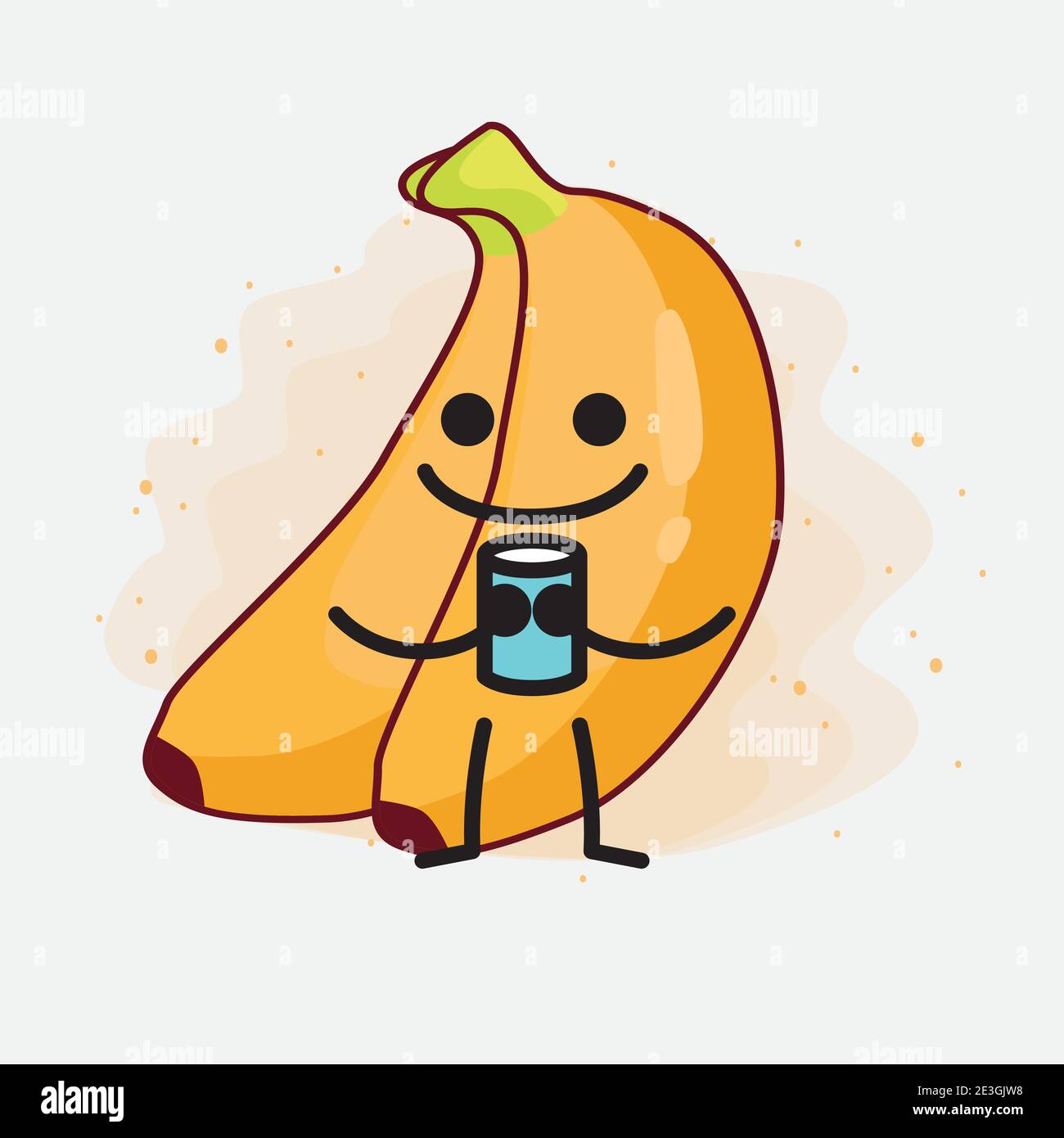 An illustration of cute banana fruit vector character Stock Vector Image & Art - Alamy