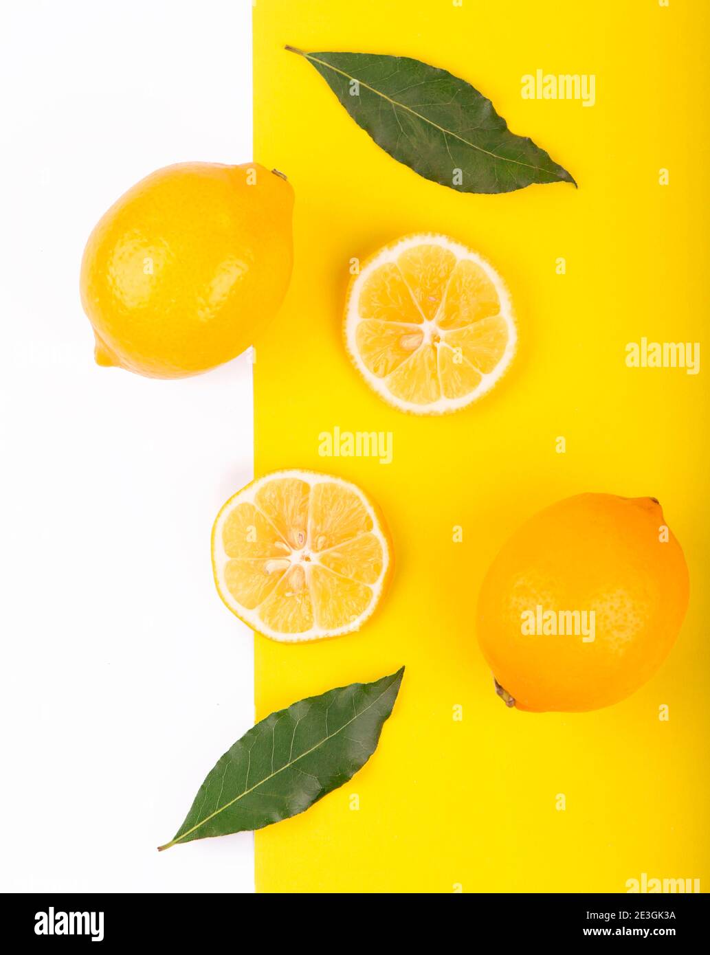 Creative layout made of lemon. Flat lay. Food concept Stock Photo - Alamy