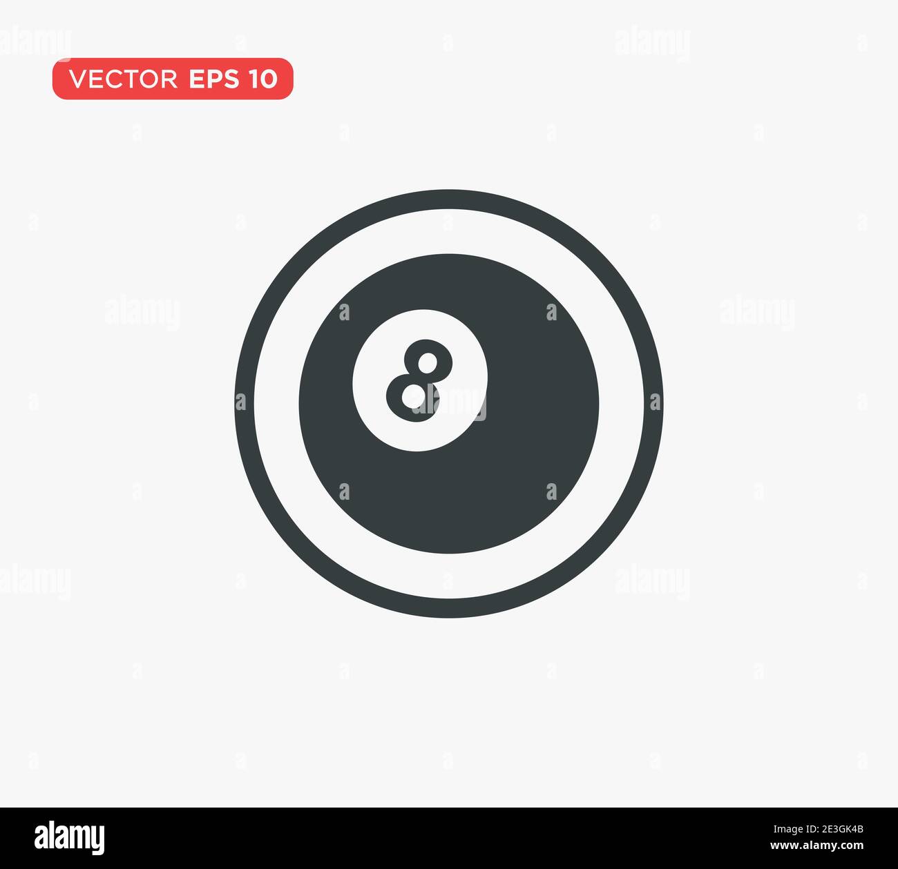 Pool Eight Ball Icon Vector Illustration Design Editable Resizable EPS ...