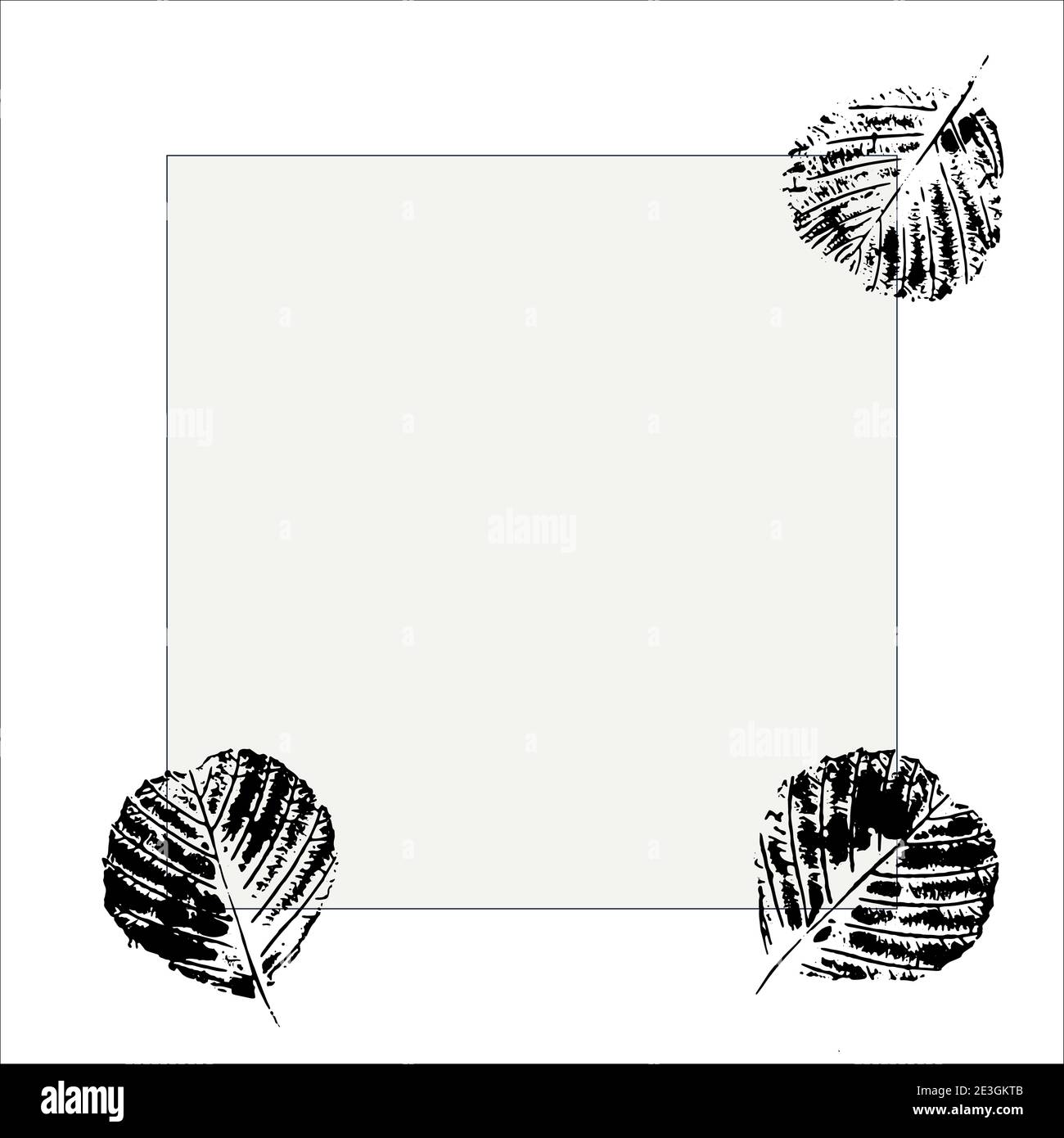 Abstract grey background with black frame for text with ink black ...