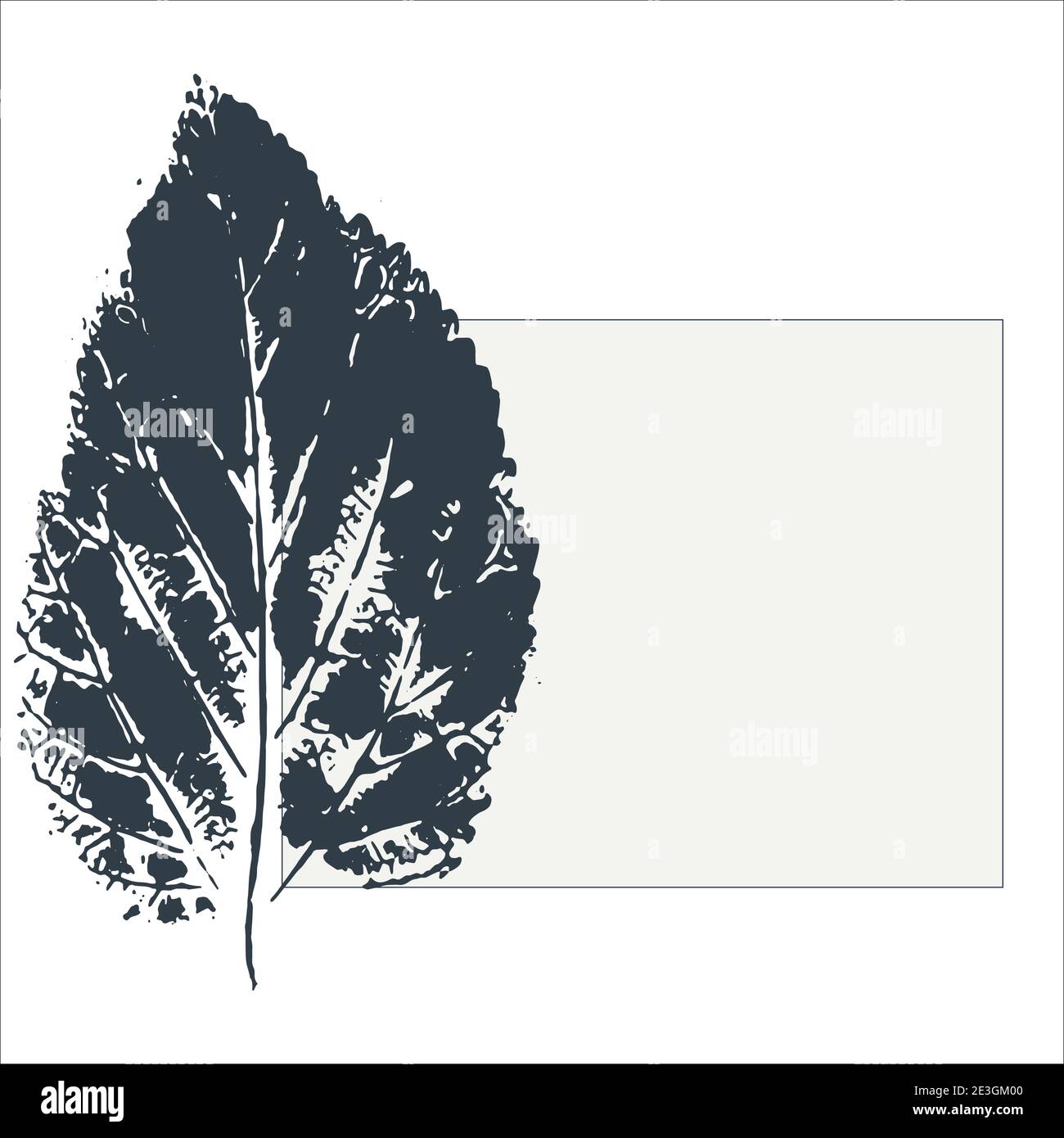 Abstract grey background with black frame for text with big dark blue ...