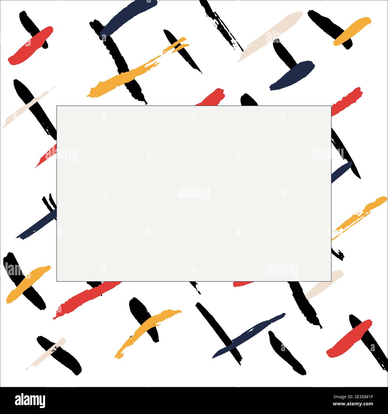 Beige space for text on an abstract background. Abstract black brush on ...