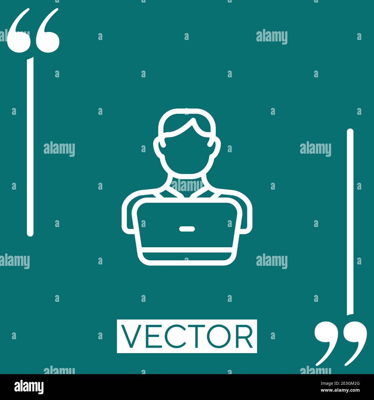 working vector icon Linear icon. Editable stroke line Stock Vector ...