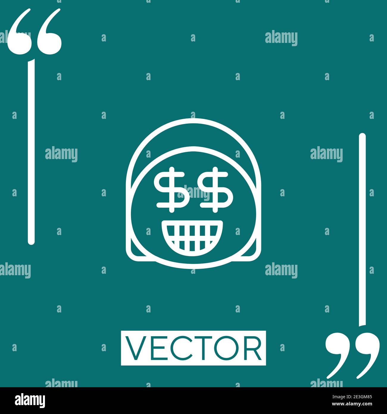 rich vector icon Linear icon. Editable stroke line Stock Vector Image ...