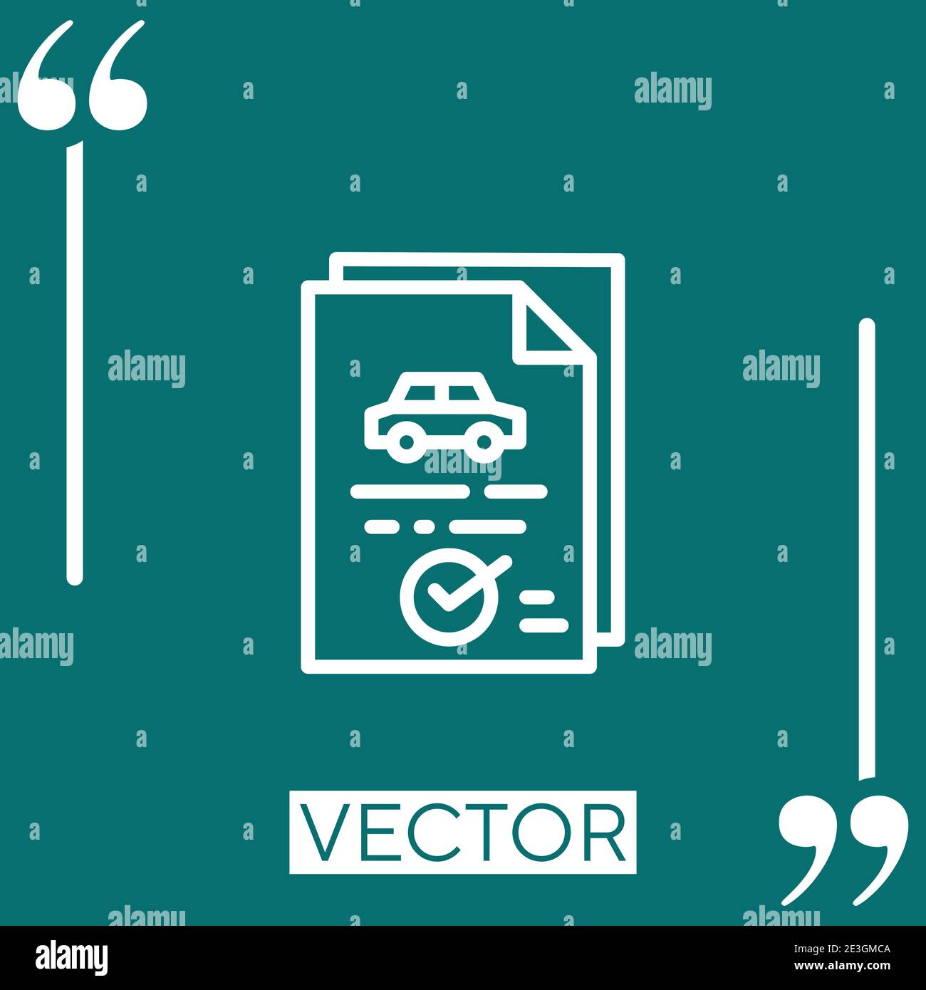 permit vector icon Linear icon. Editable stroked line Stock Vector ...