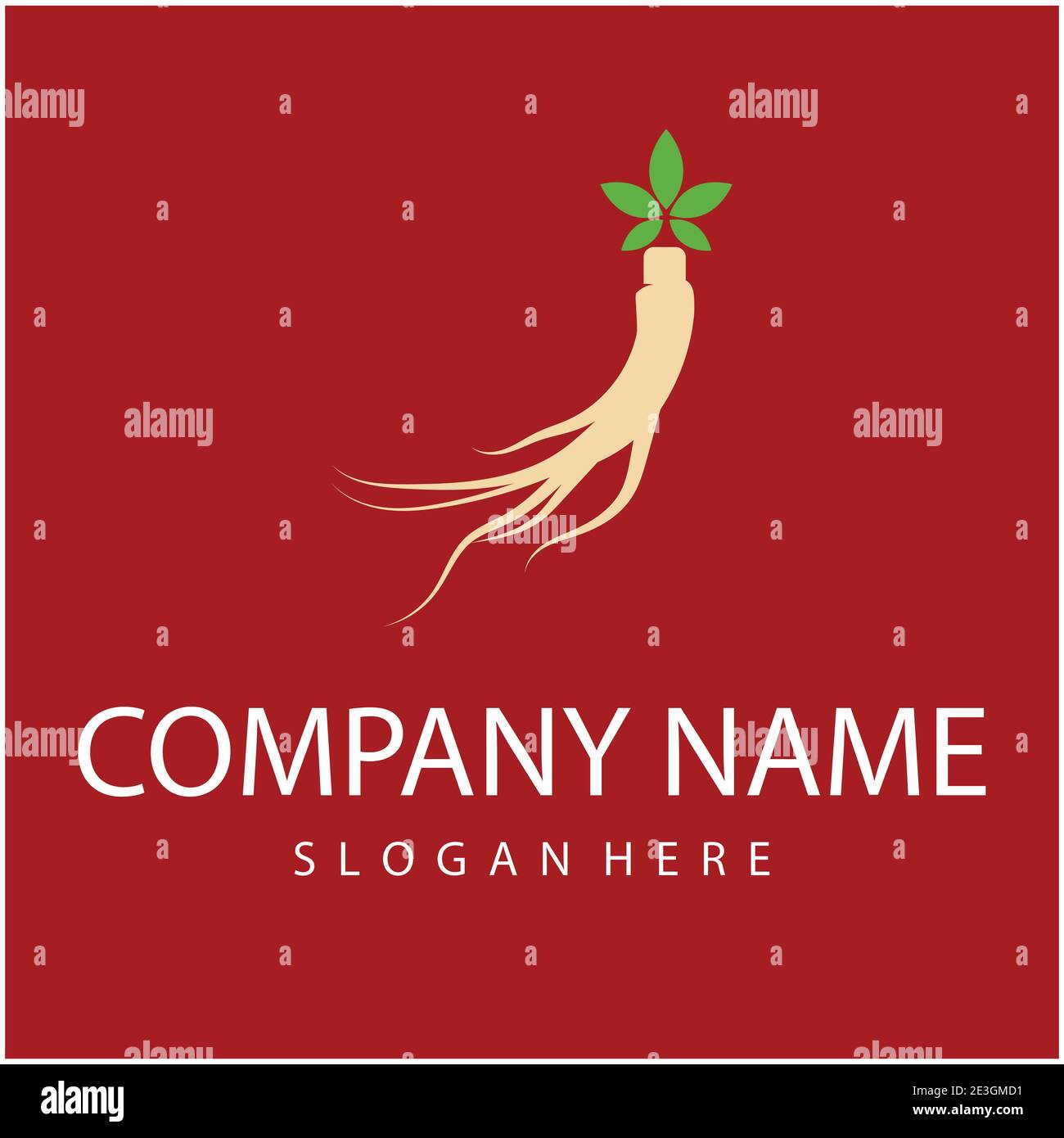Ginseng Logo Template vector symbol nature Stock Vector Image & Art - Alamy