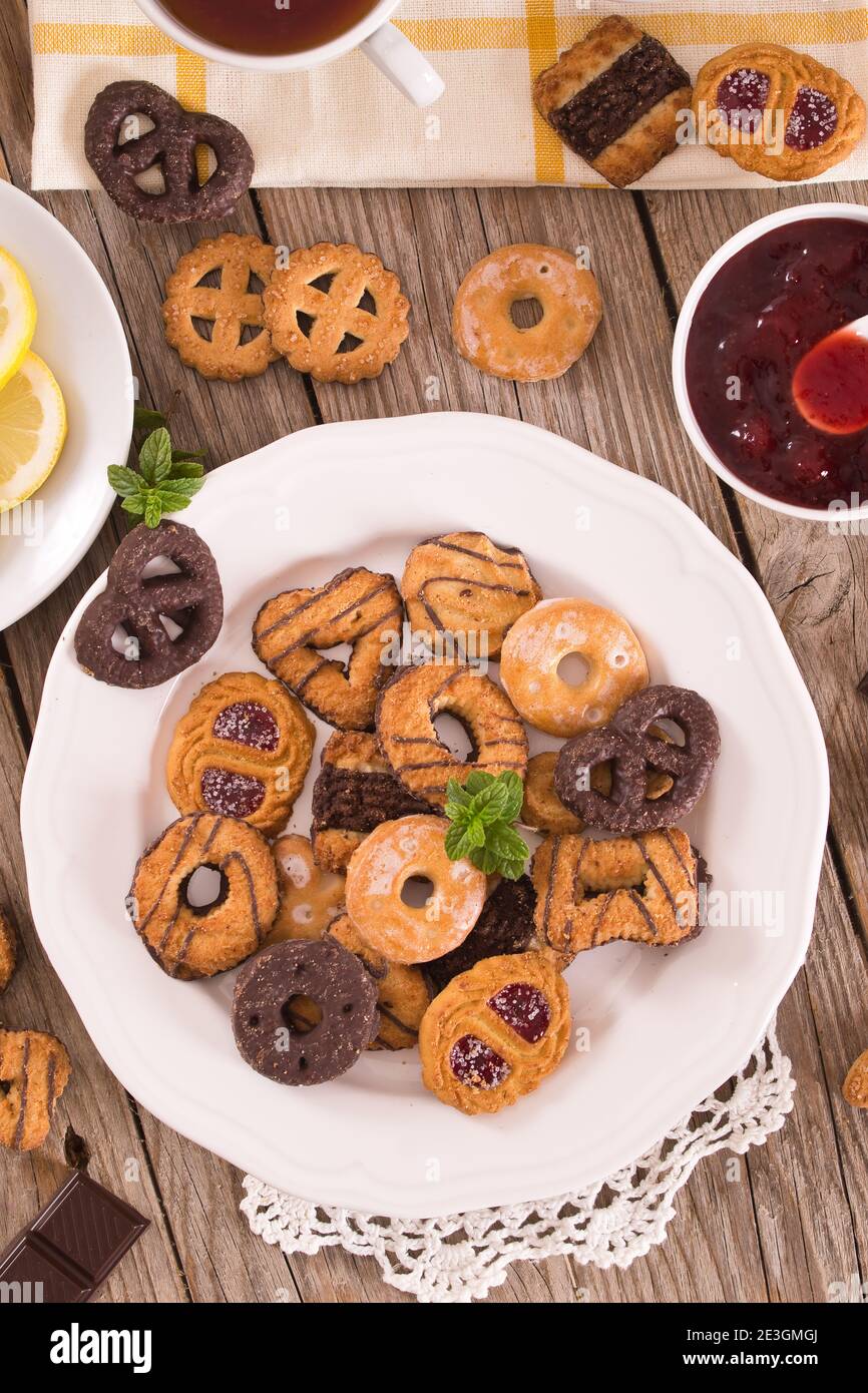 Shortcrust pastry biscuits Stock Photo - Alamy