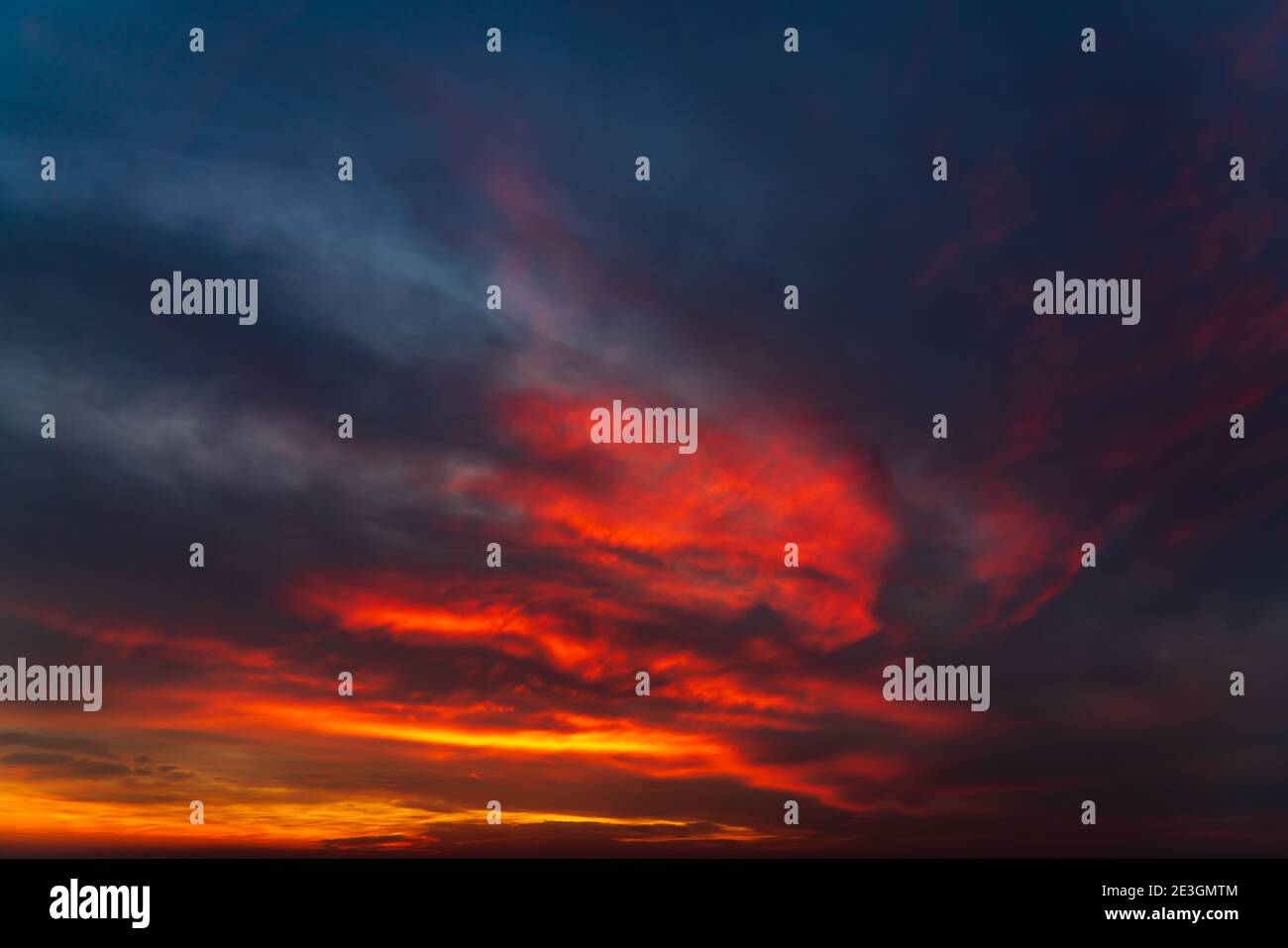 Beautiful fiery dawn sky background Stock Photo - Alamy