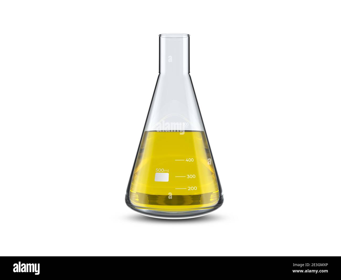Erlenmeyer flask on a white background. 3d illustration Stock Photo - Alamy