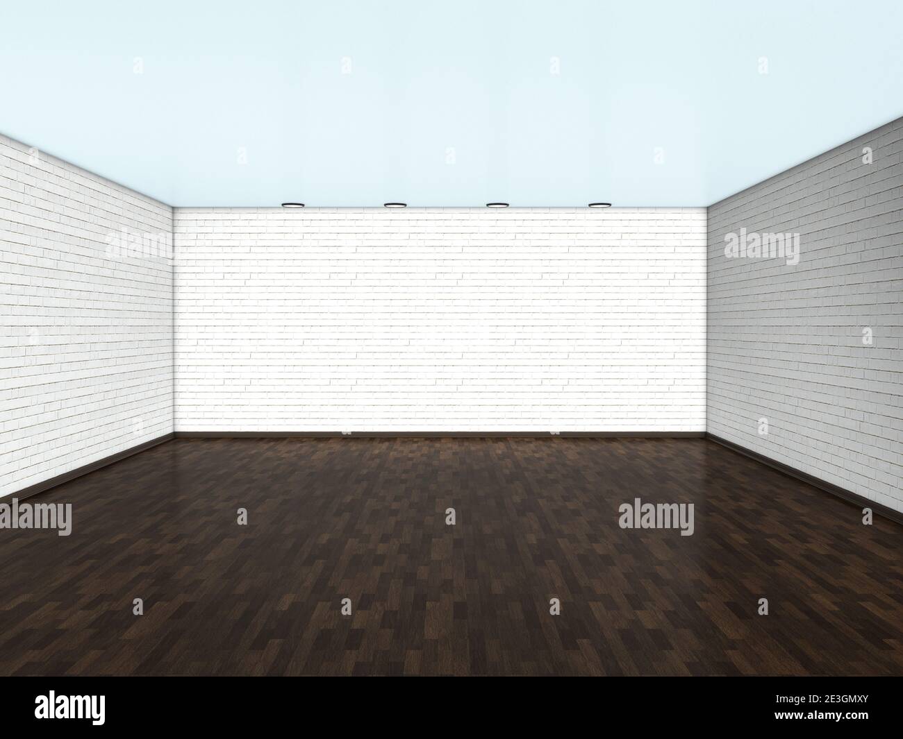 Empty room in a house. 3d illustration Stock Photo - Alamy