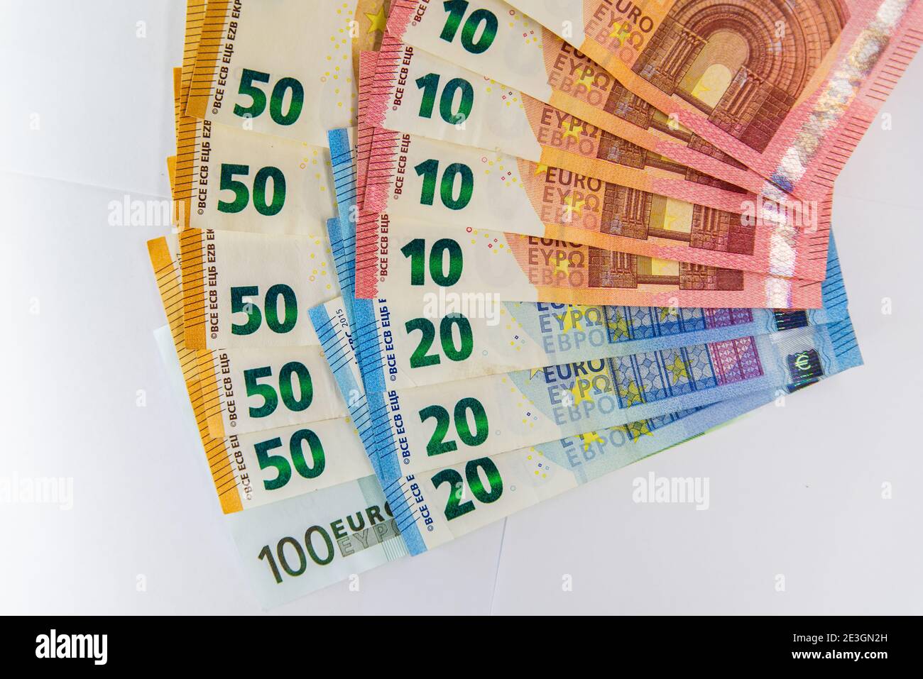 Pile of euro banknotes as background. Money concept Stock Photo - Alamy