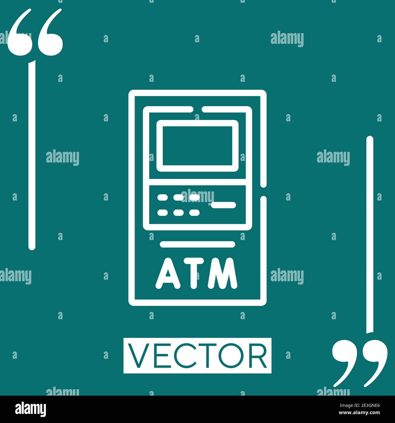 atm machine vector icon Linear icon. Editable stroke line Stock Vector Image & Art - Alamy