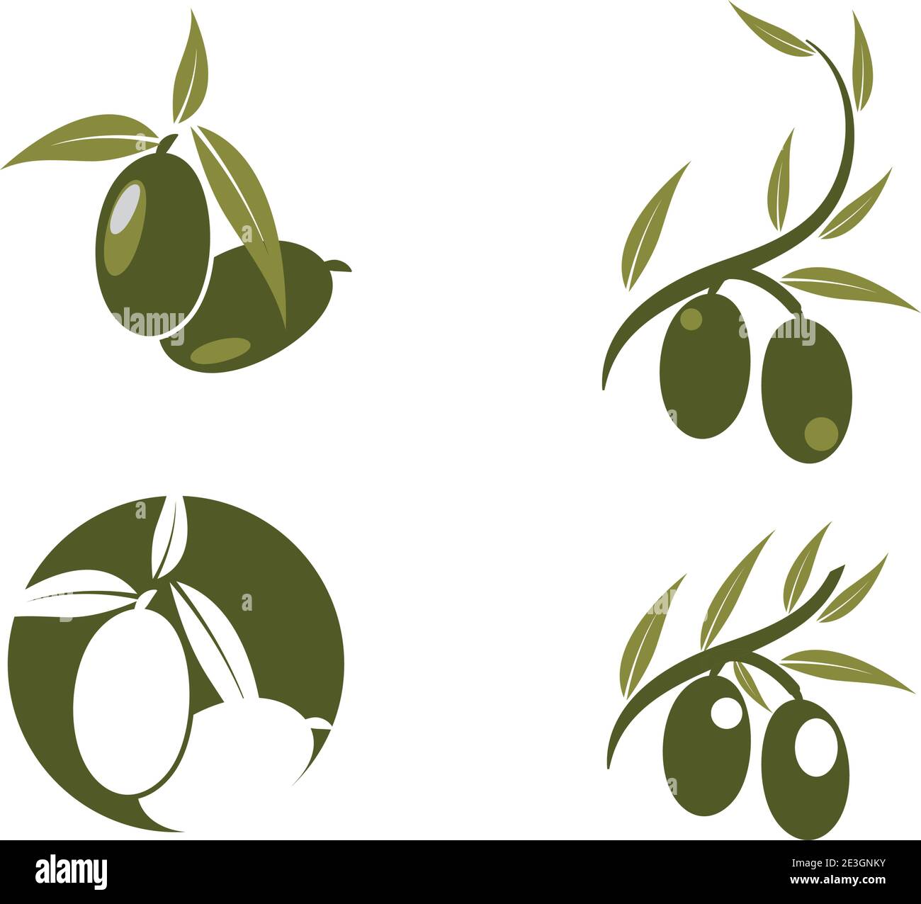 Set olive icon vector illustration design template Stock Vector Image ...