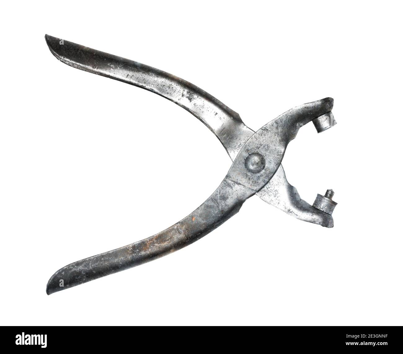 Steel hand punch isolated on white background Stock Photo - Alamy