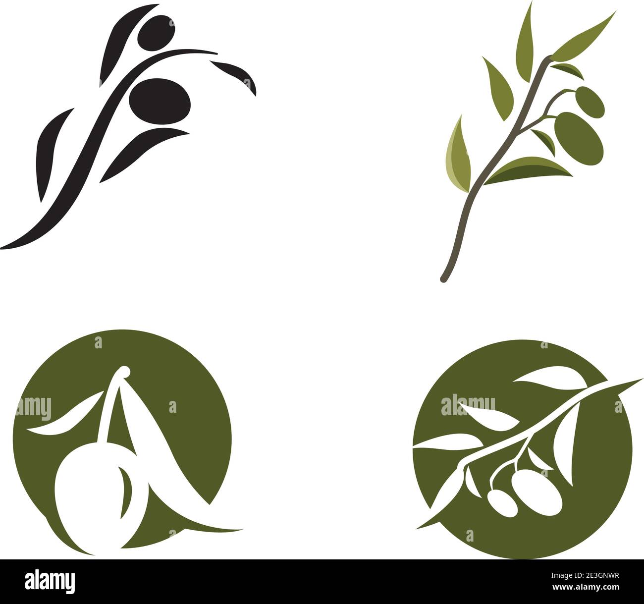 Set olive icon vector illustration design template Stock Vector Image ...