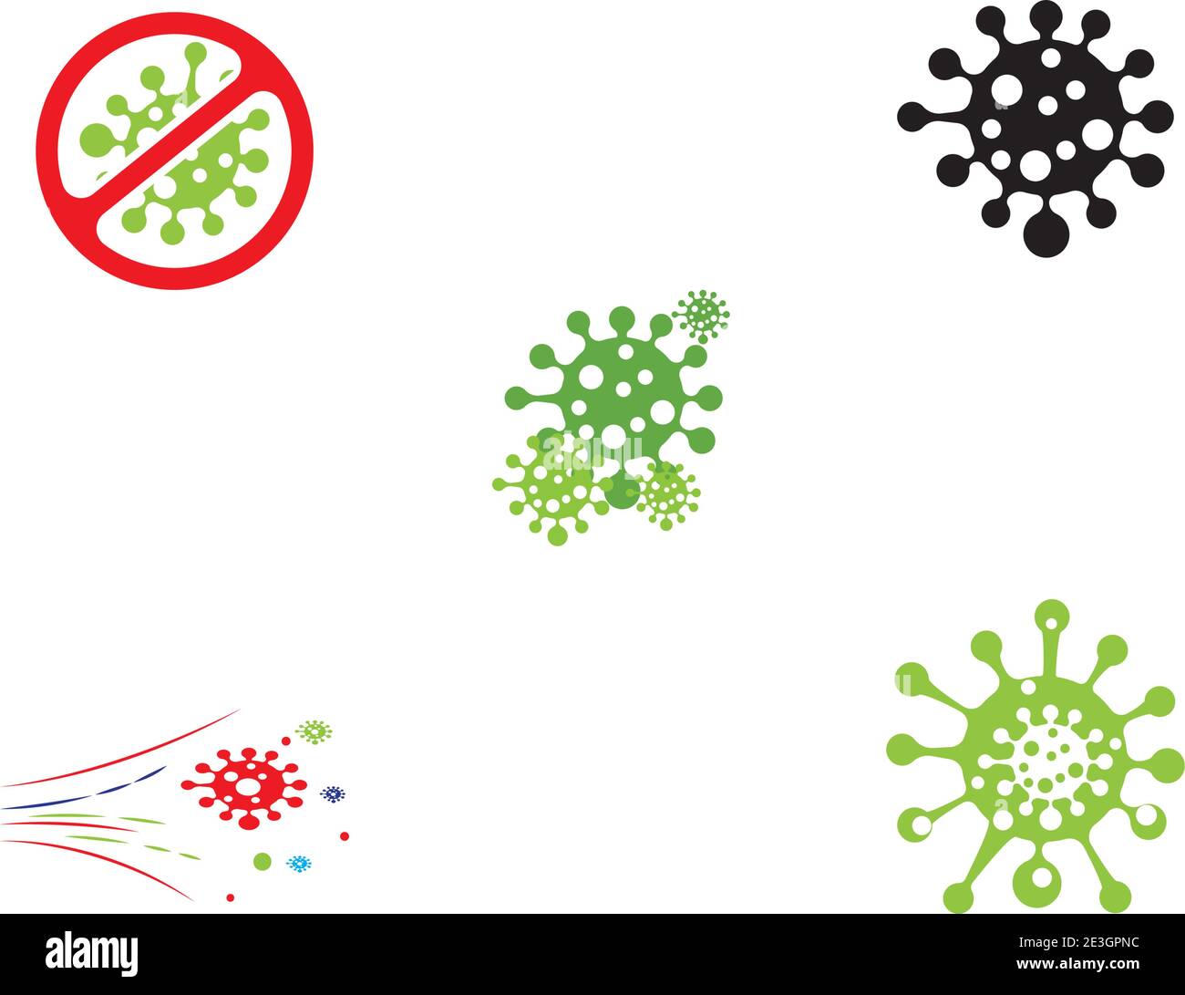 Set Virus Logo Template vector symbol nature Stock Vector Image & Art ...