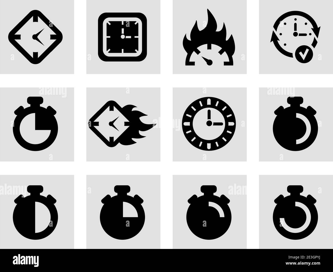Vector Clock Icon Set for web and mobile Stock Vector Image & Art - Alamy