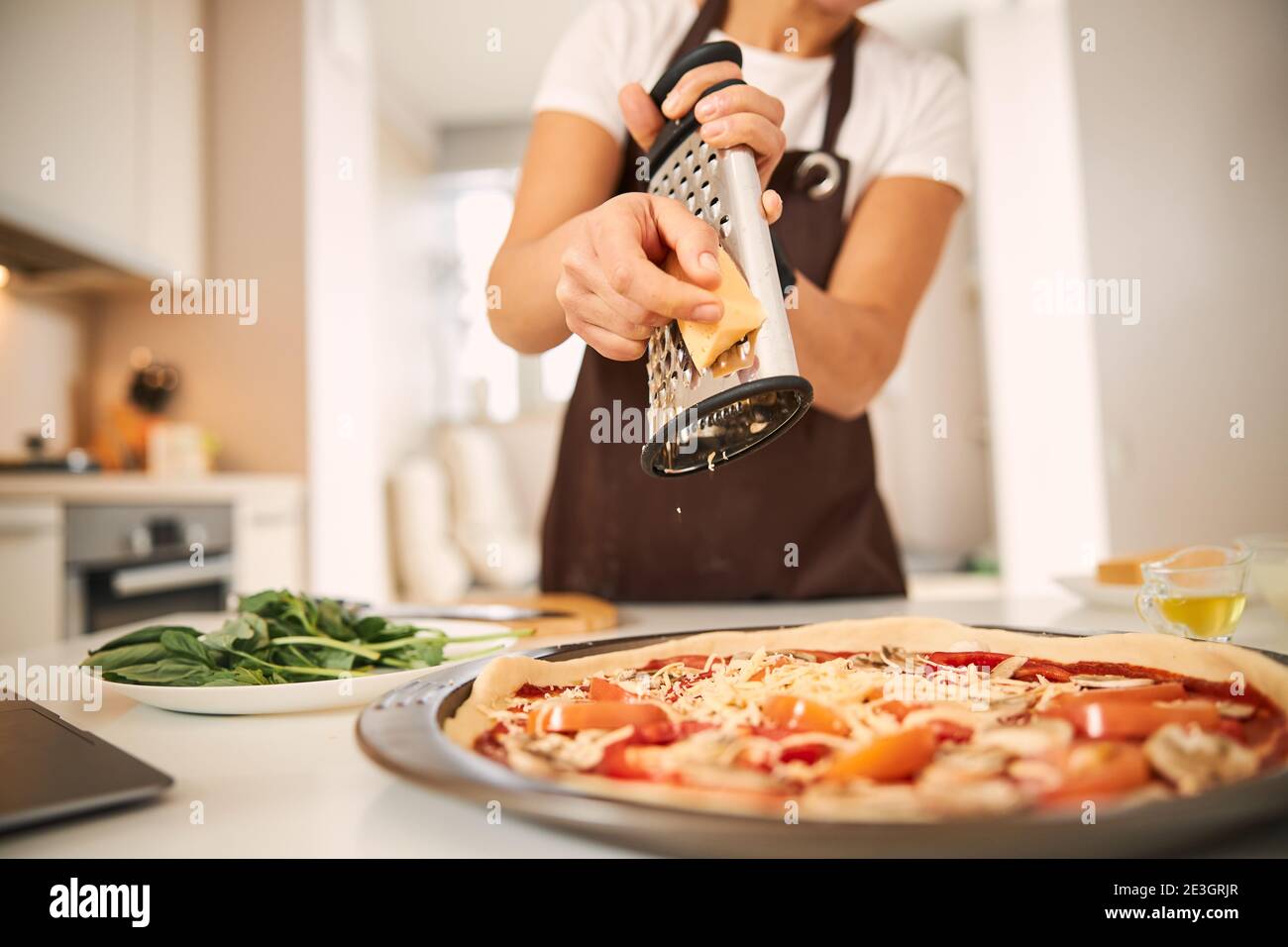 Pizza before oven hi-res stock photography and images - Alamy