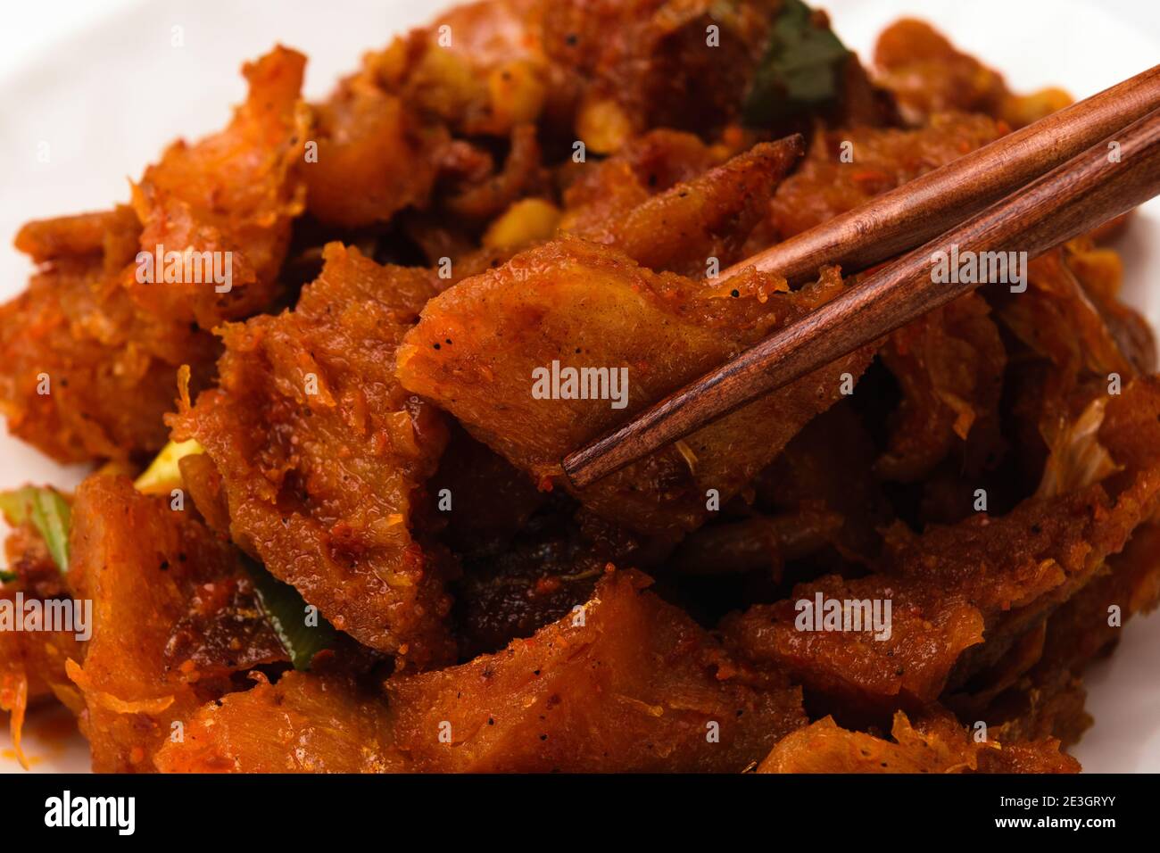 Ecological stir-fry on white background Stock Photo - Alamy
