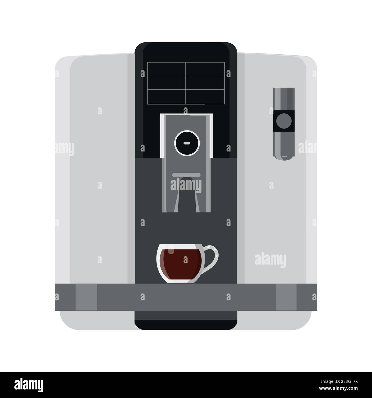 Coffee machine with cup of coffee. Flat vector Stock Vector Image & Art ...