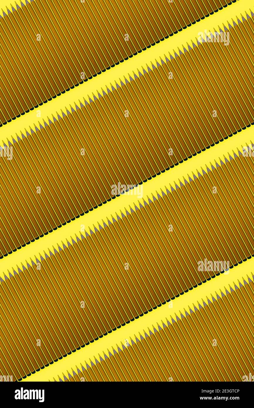Pattern of dark yellow pencils at yellow background Stock Photo - Alamy