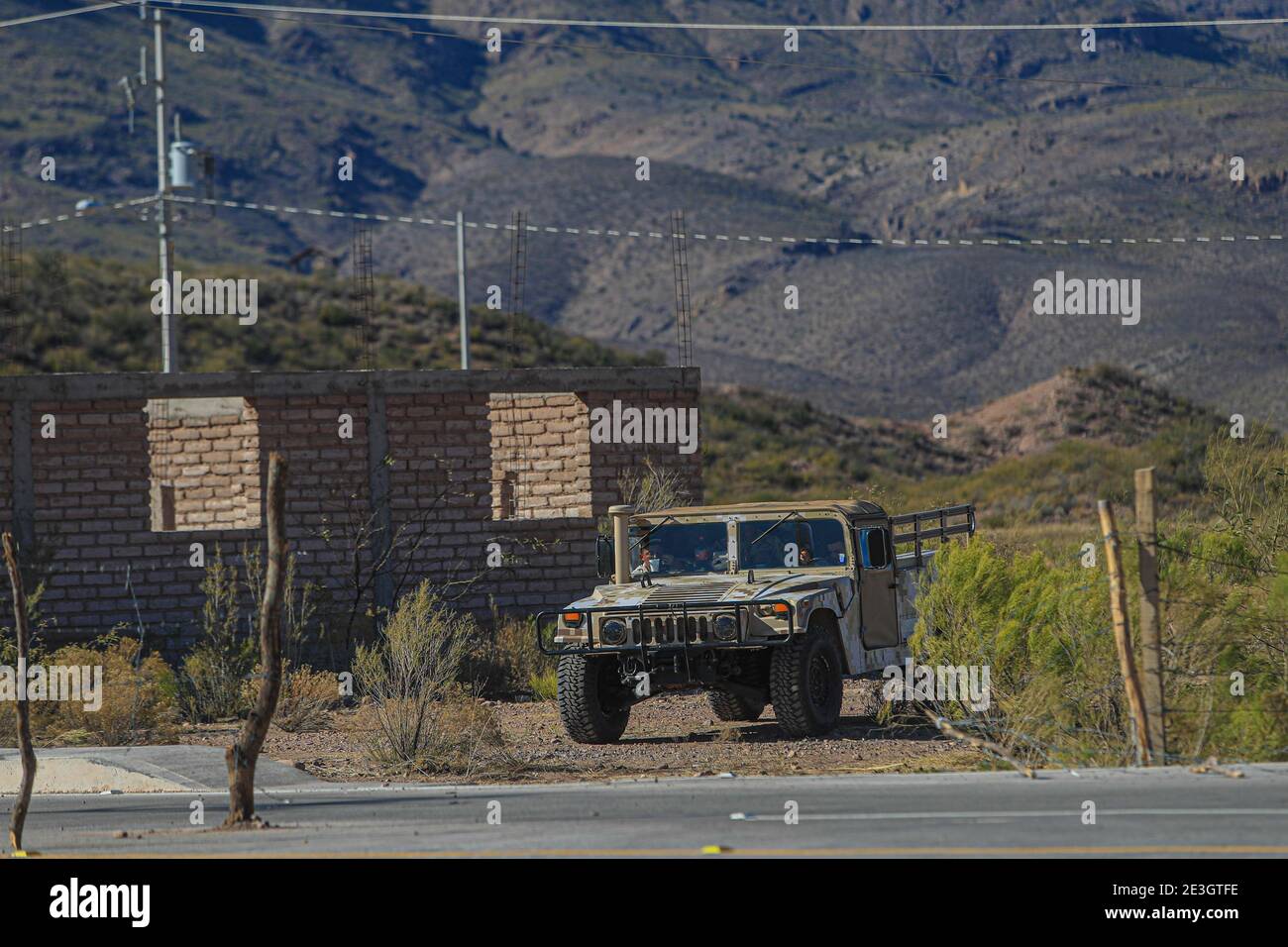 Humvee or Hummer, vehicle of the Mexican army and National Guard at the ...