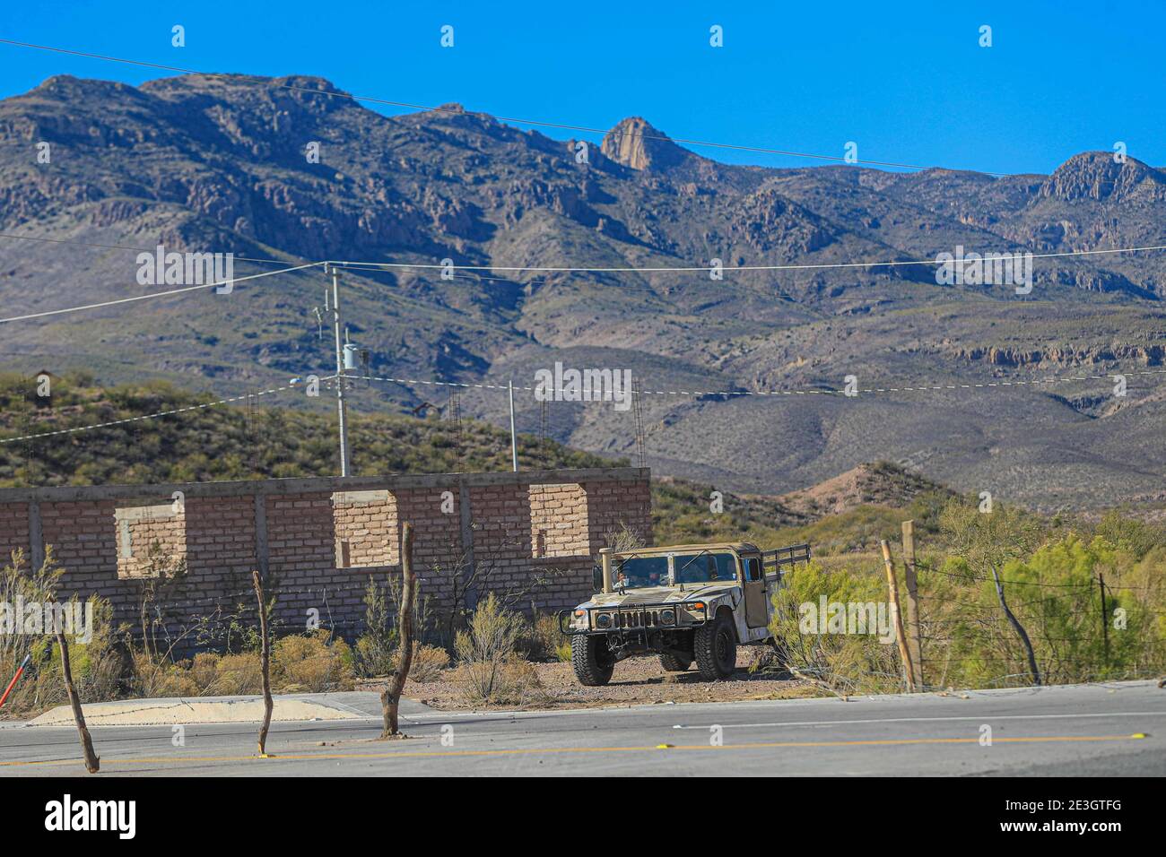 Humvee or Hummer, vehicle of the Mexican army and National Guard at the ...