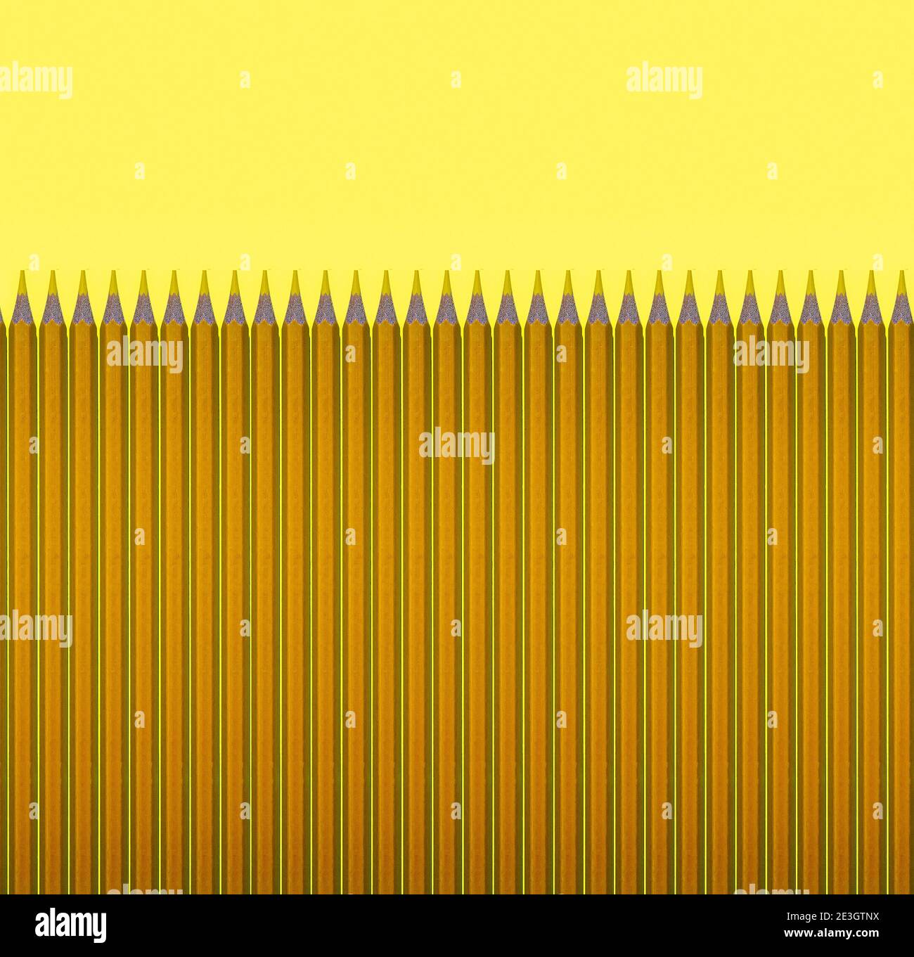 Pattern of dark yellow pencils at yellow background Stock Photo - Alamy