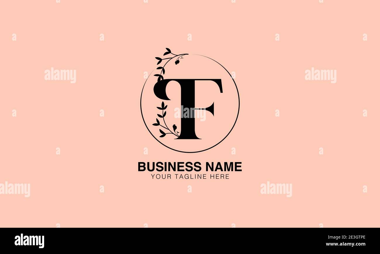 Floral F FF initial logo | initial based modern monogram logo, vector ...