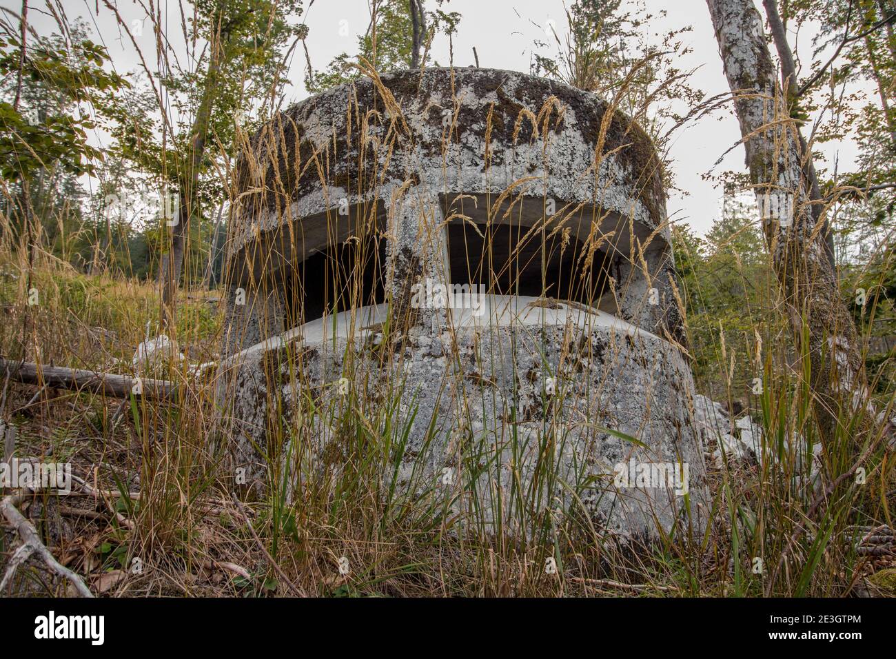 stone made bunker from side Stock Photo - Alamy