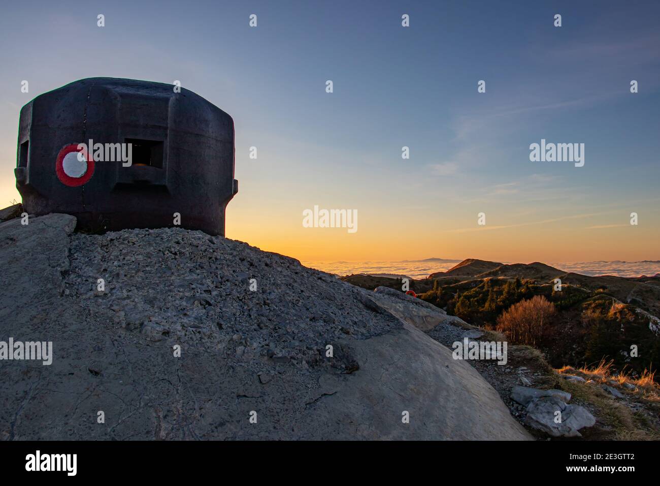 iron bunker on a sunrise Stock Photo - Alamy