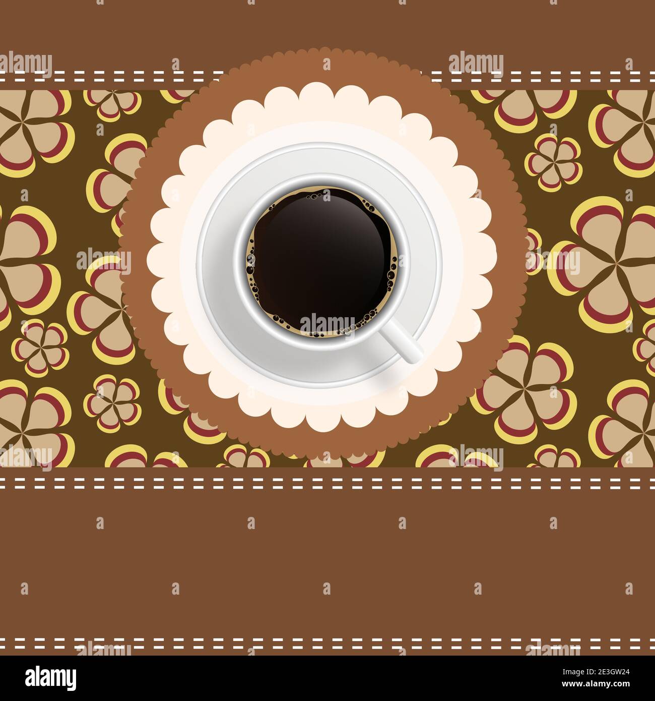 Coffee invitation background. Raster version Stock Photo - Alamy