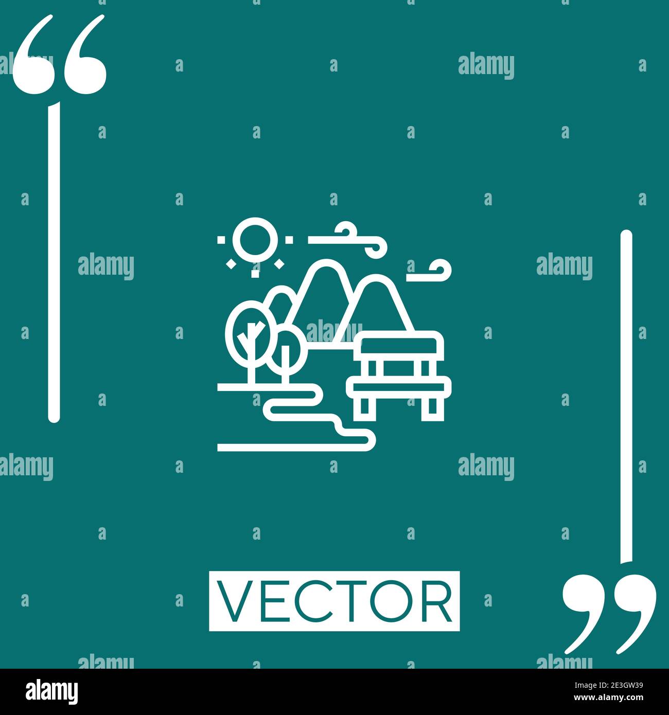 natural park vector icon Linear icon. Editable stroke line Stock Vector ...