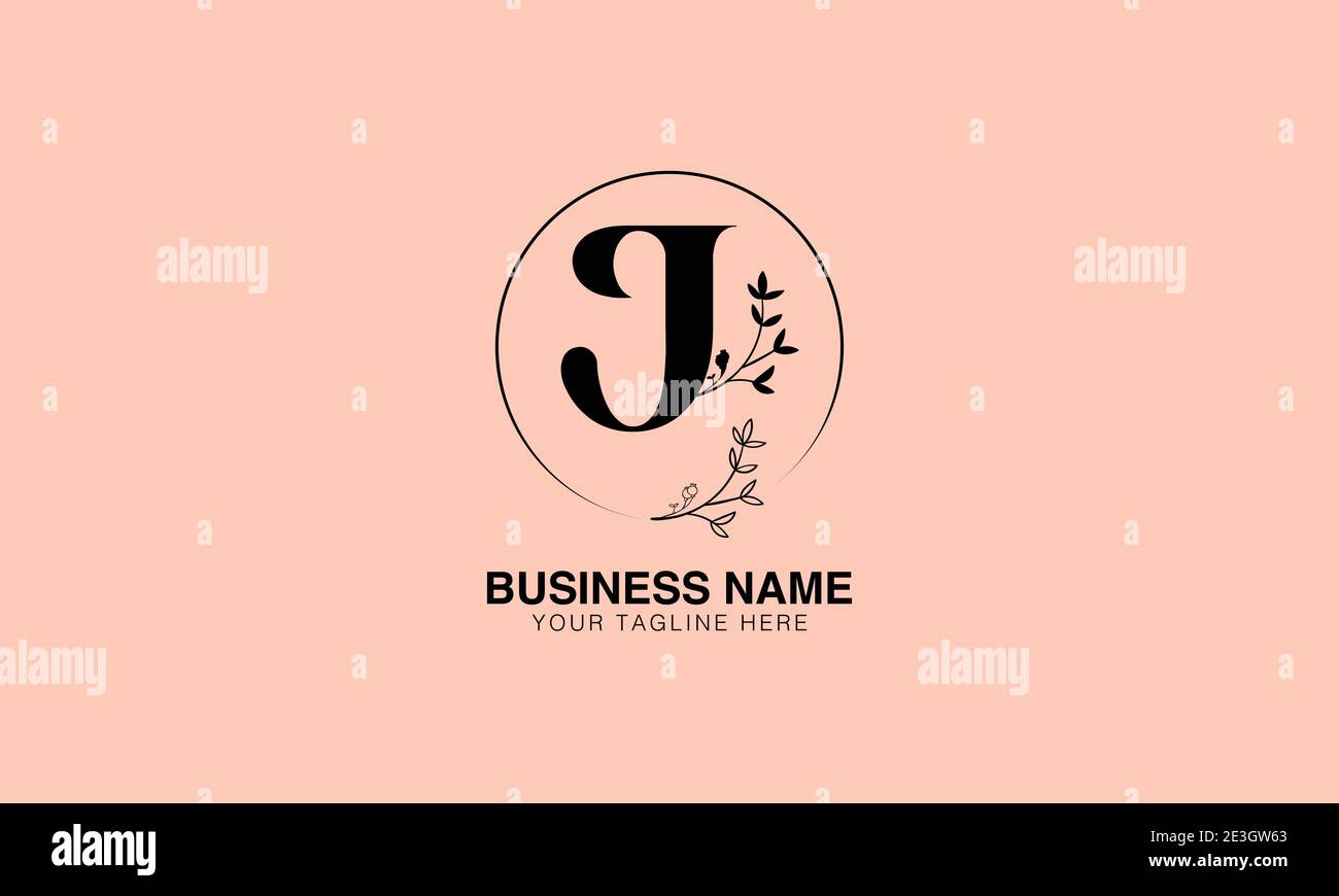 Floral J JJ initial logo | initial based modern monogram logo, vector template image. luxury ...