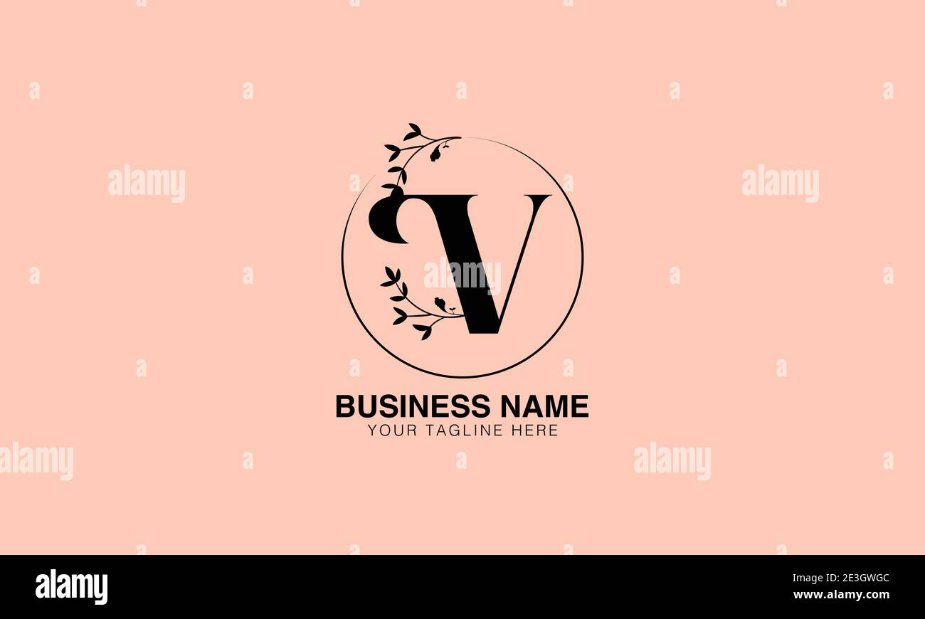 Floral V VV initial logo | initial based modern monogram logo, vector ...