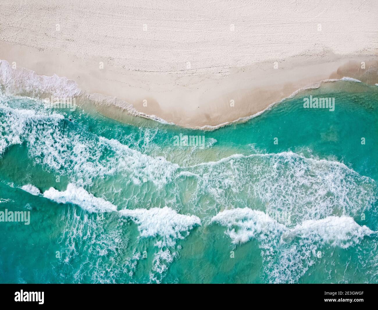 Drone photo Playa Ballenas, Cancun, Quintana Roo, Mexico. Only the ...