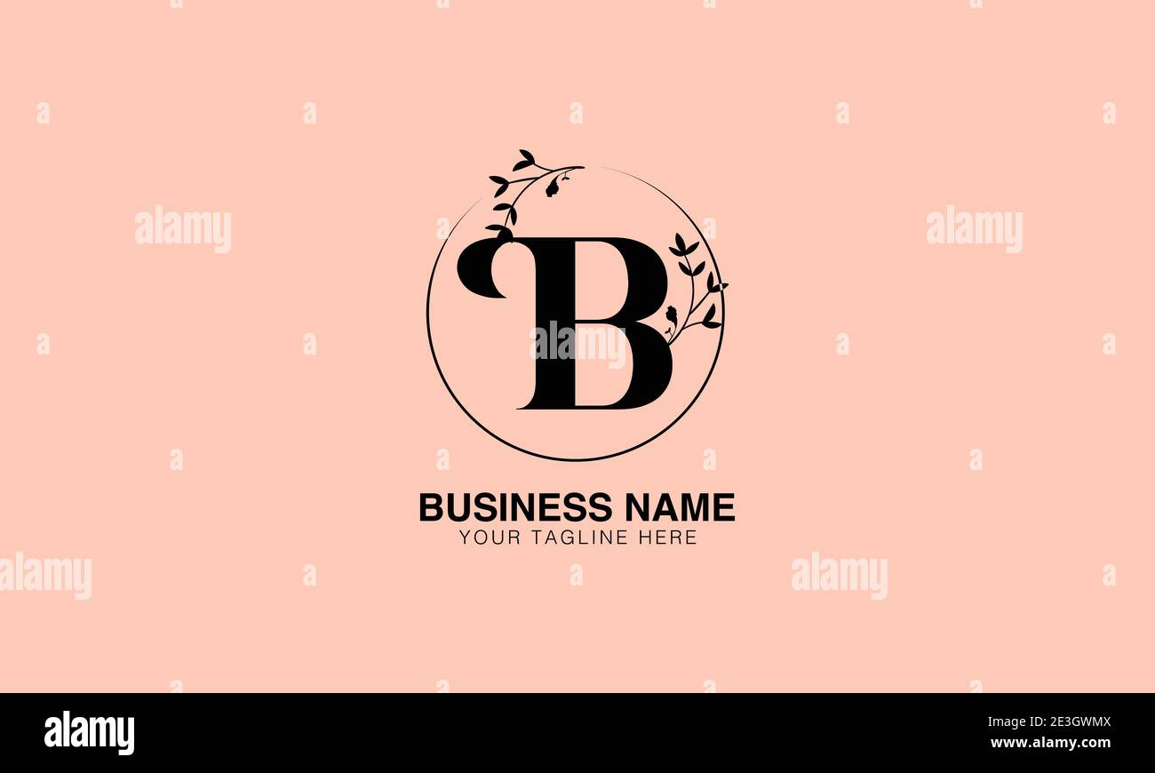 Floral B BB initial logo | initial based modern monogram logo, vector ...
