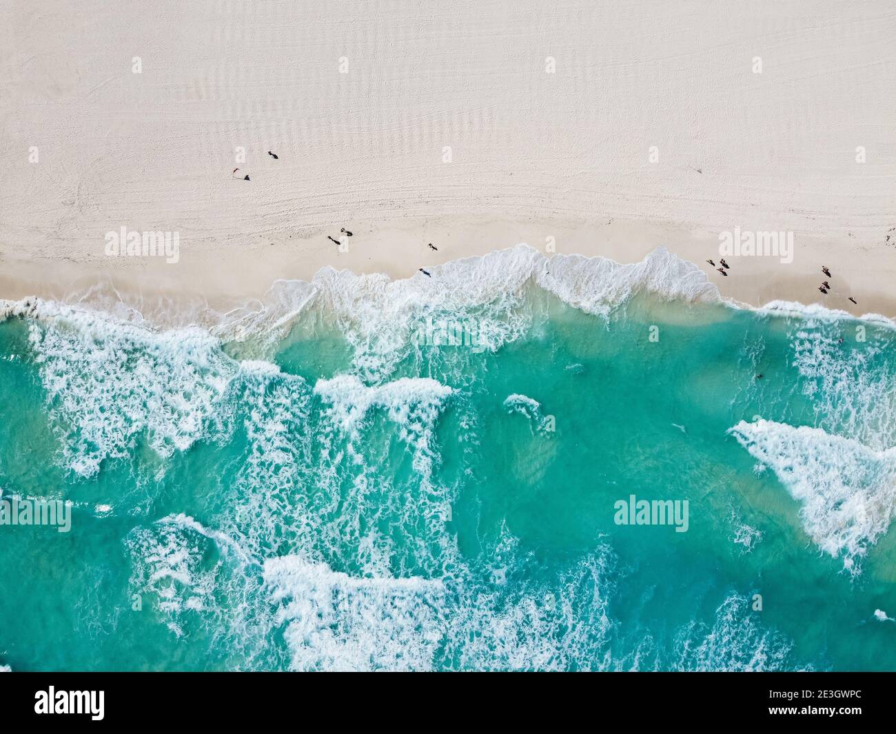 Drone photo Playa Ballenas, Cancun, Quintana Roo, Mexico. Only the ...